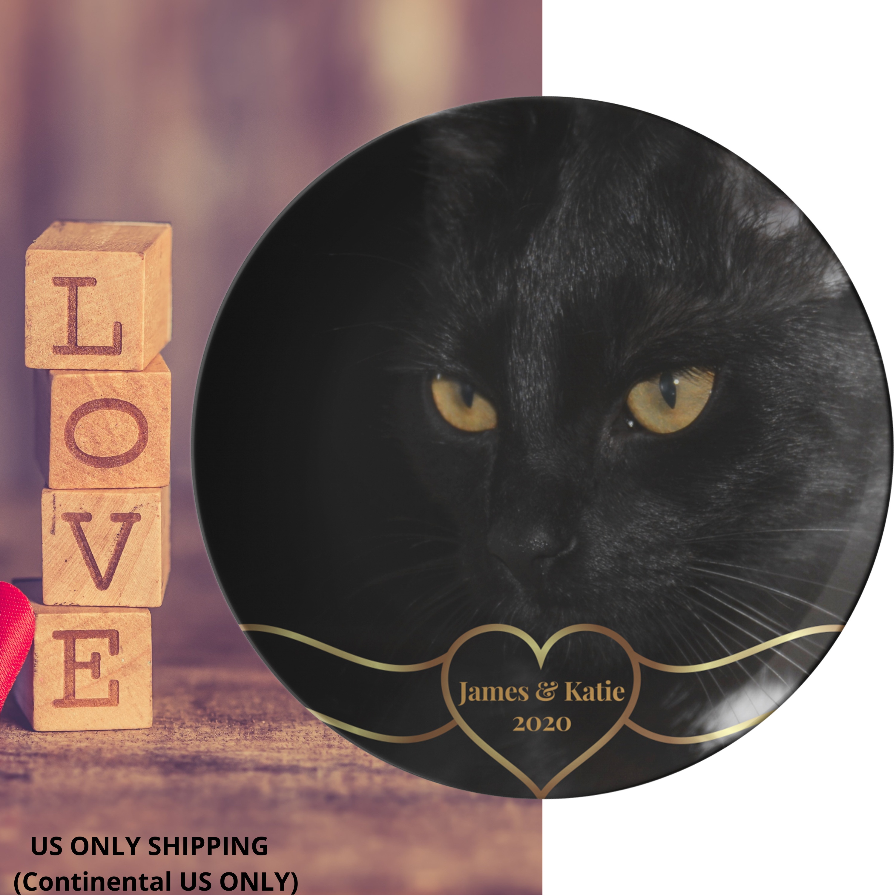 Personalized plates 10" Ceramic Plate for Lovers Anniversar | Inspire ...