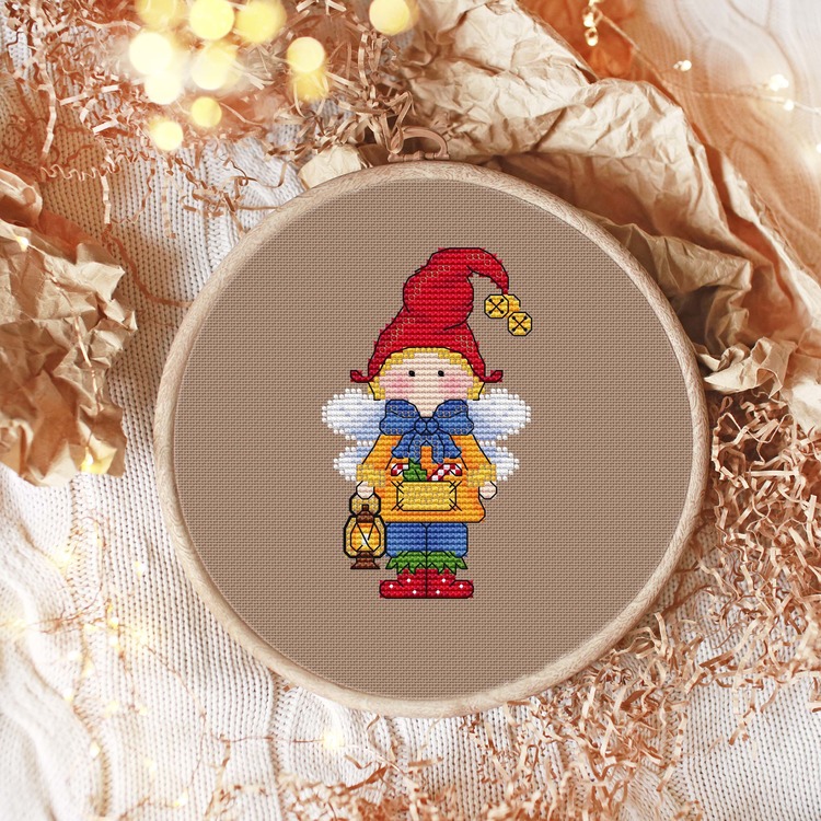 Elf Cross Stitch Pattern Christmas Cross Stitch Pattern | Inspire Uplift