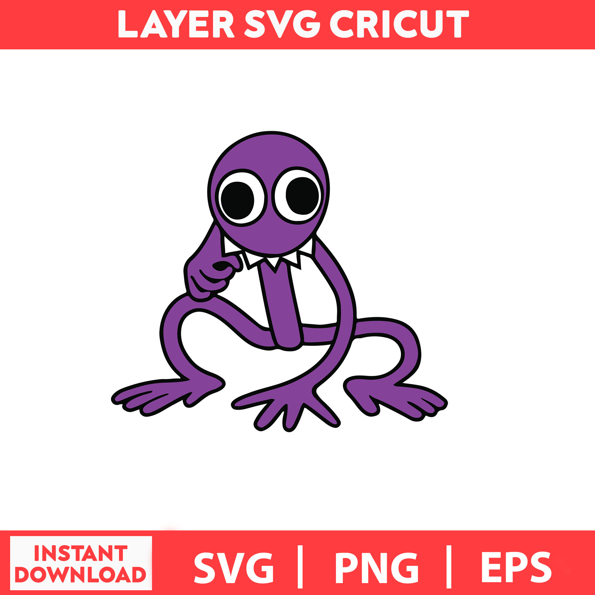 Speed Drawing Of Purple Friends Bundle Rainbow friends Svg, | Inspire ...