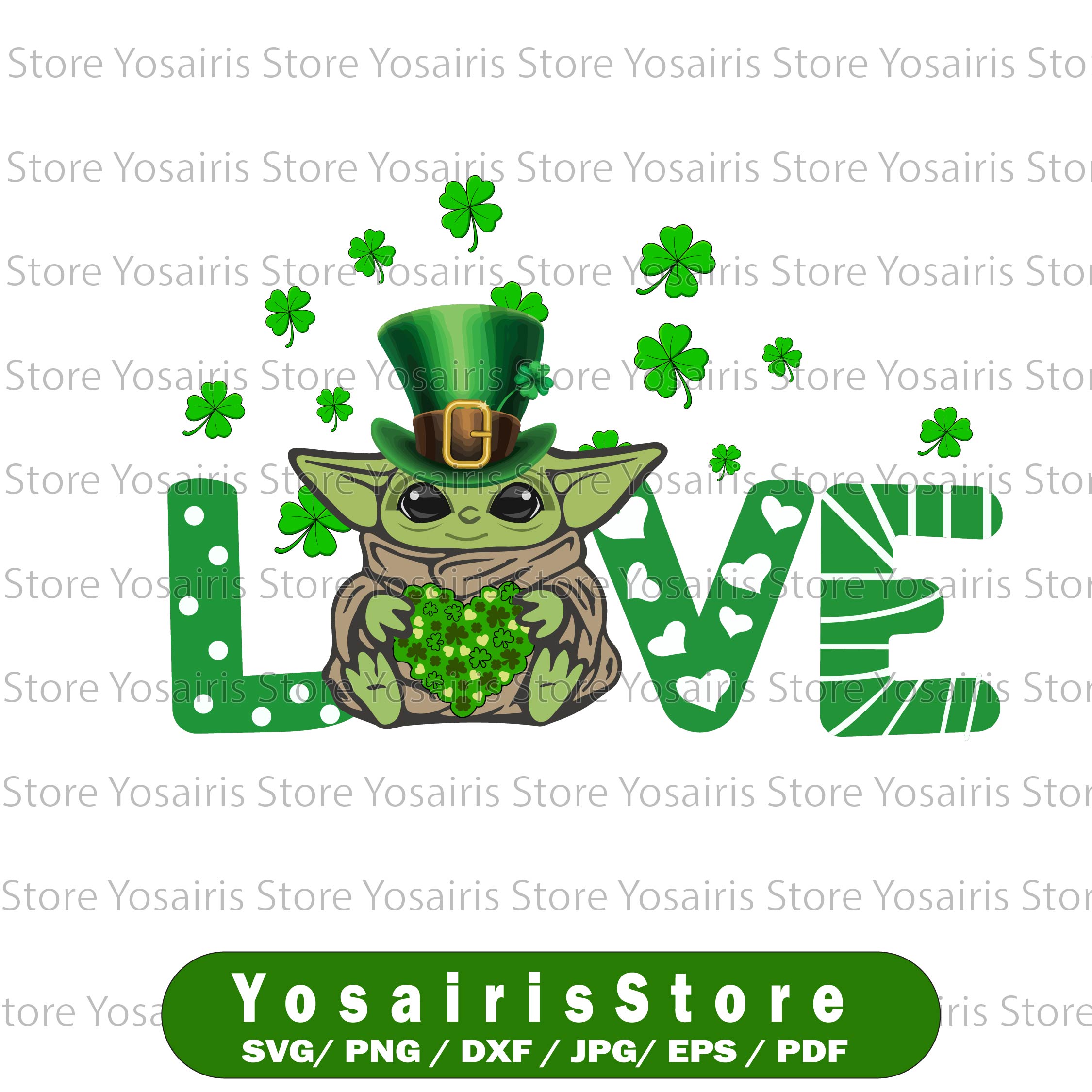 Cute Love Yoda, Baby Yoda Hearts, Yoda St Patrick Day, Yoda | Inspire ...
