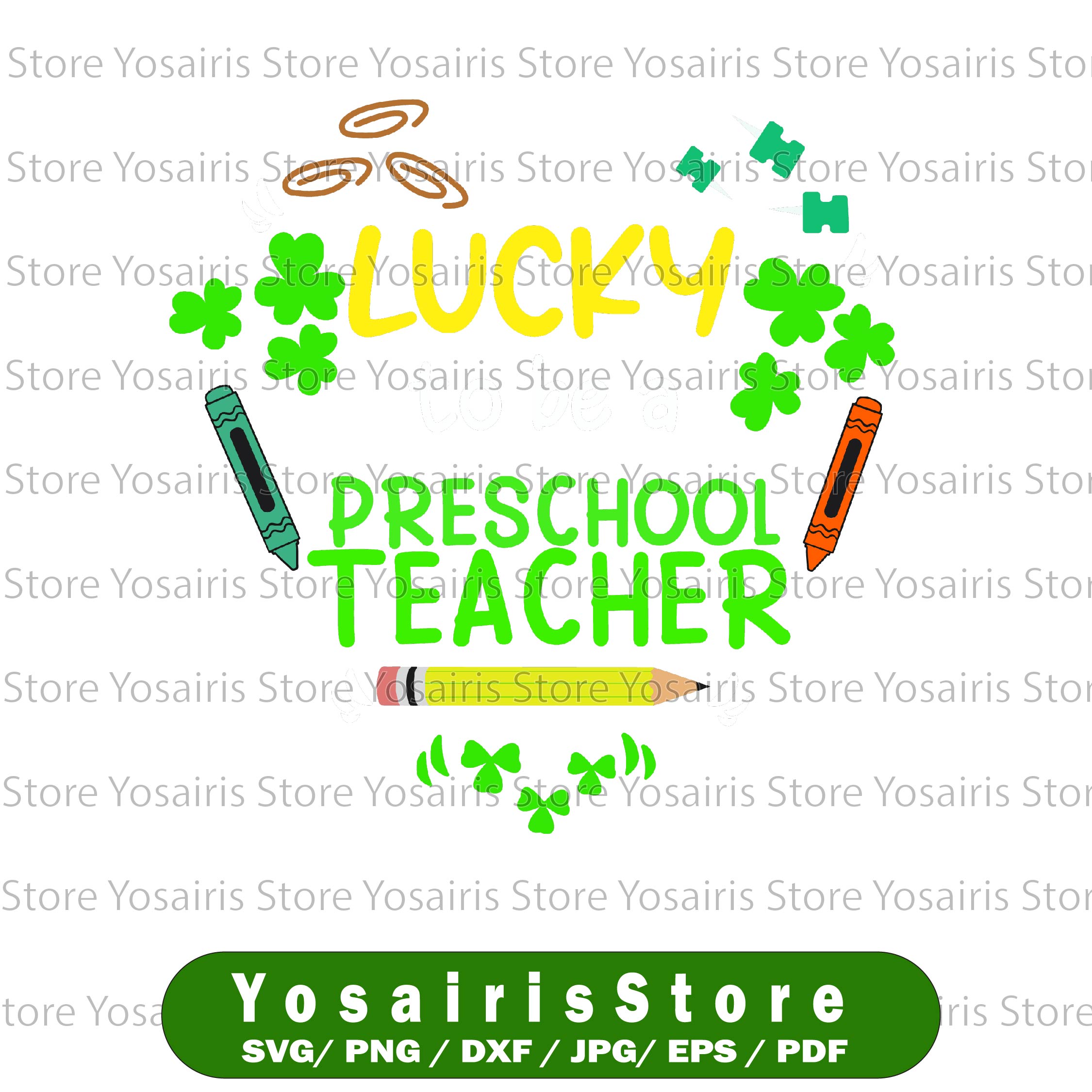 Lucky To Be A Preschool Teacher St Patrick Day Clover Svg, s - Inspire ...