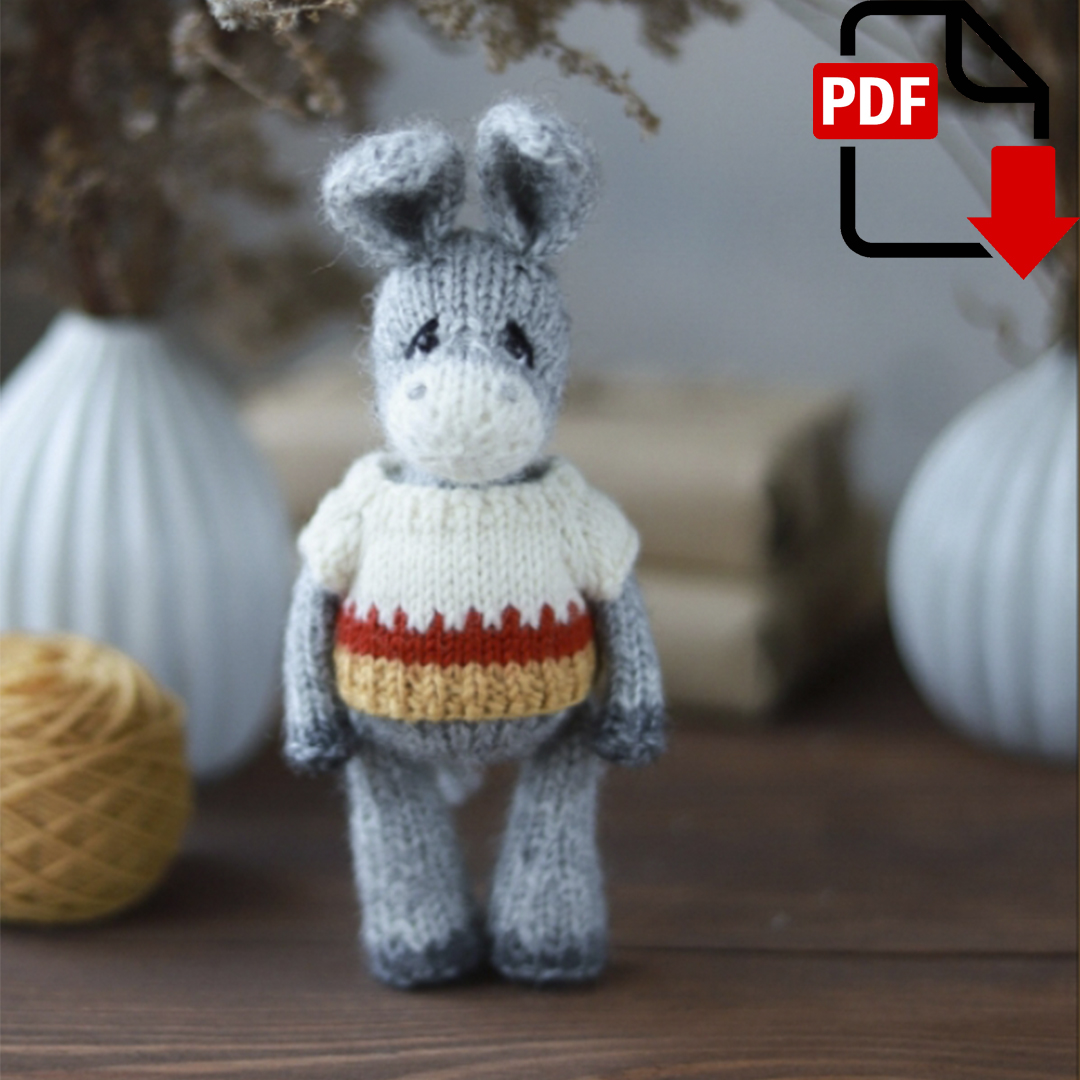 Knitted donkey DIY. Amigurumi pattern in English and Russian | Inspire ...