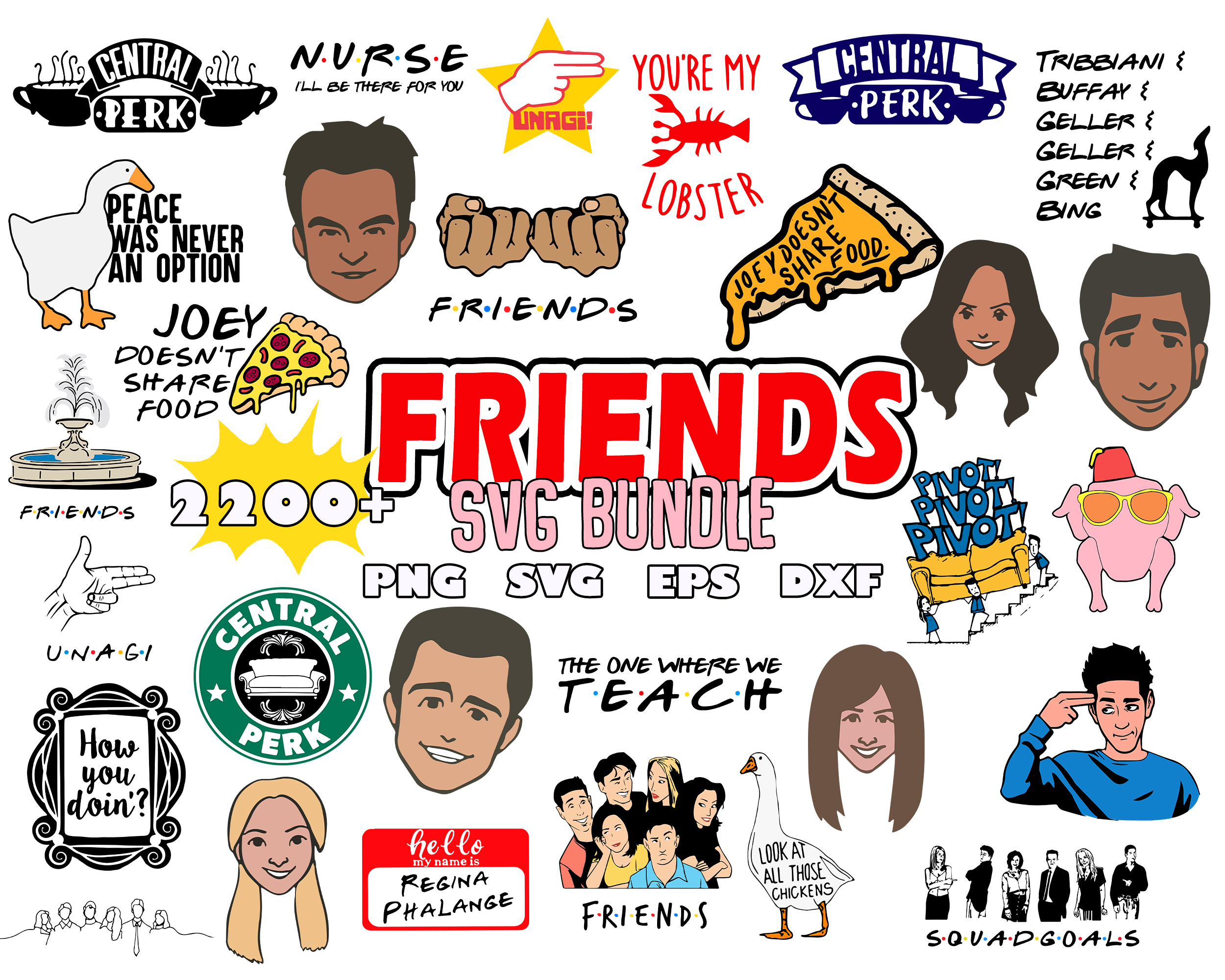 2200 Friends Svg Bundle, Friends Png, Friendship Svg, Cricut | Inspire ...
