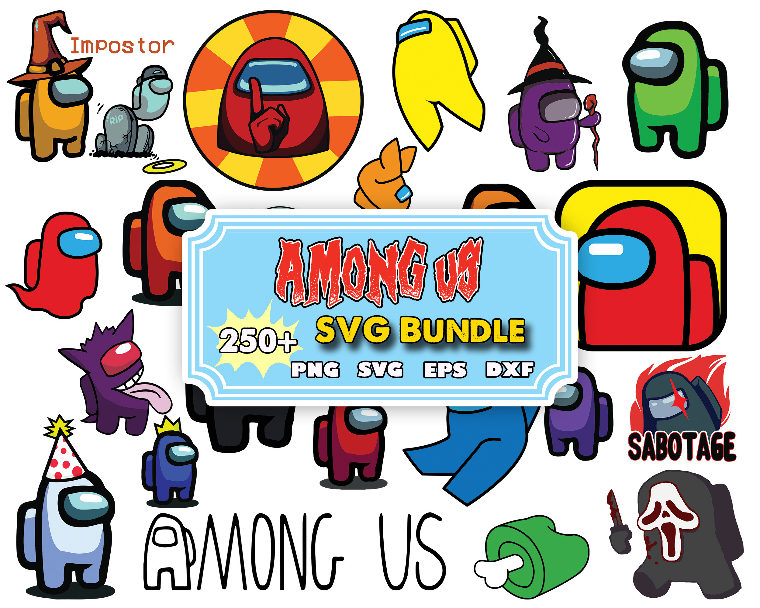 250 Among Us Svg Bundle Layered Item, AmongUs Impasta, Game | Inspire ...