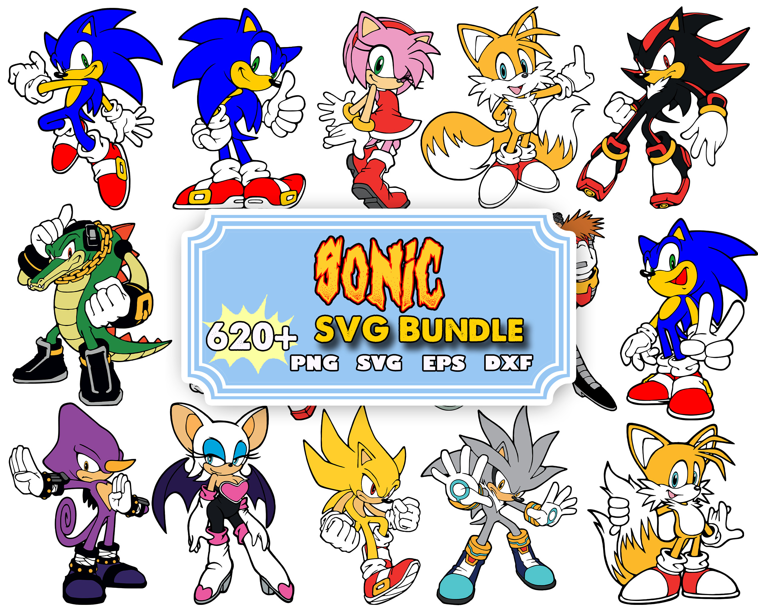 620 Sonic Svg, Sonic Head Svg, sonic png, Layered SVG bundle | Inspire ...