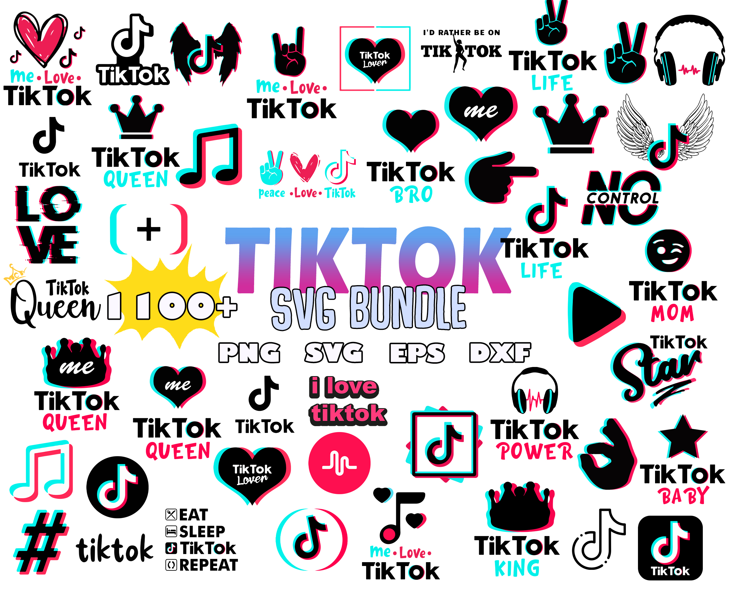 1000 TikTok Logo Svg Bundle, TikTok Svg, TikTok Logo Svg, Pe - Inspire ...