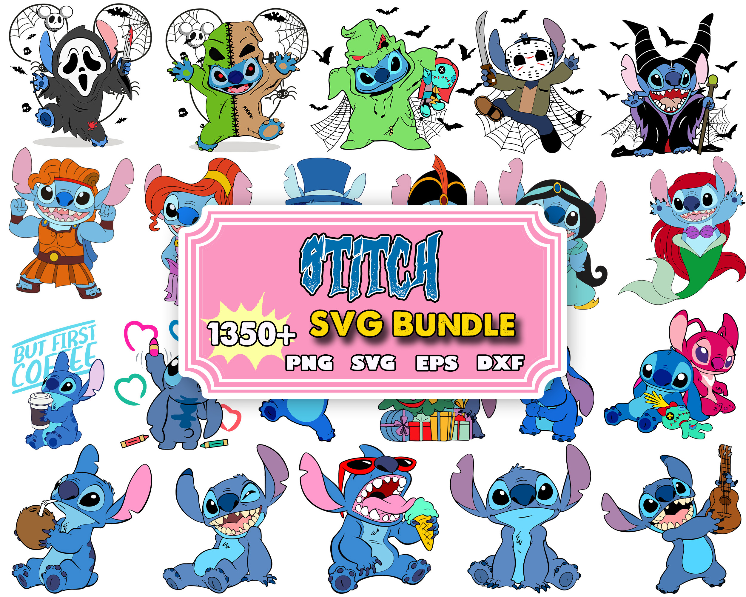 1350 Stitch Disney svg, Bundle Layered SVG PNG Layered Desig | Inspire ...