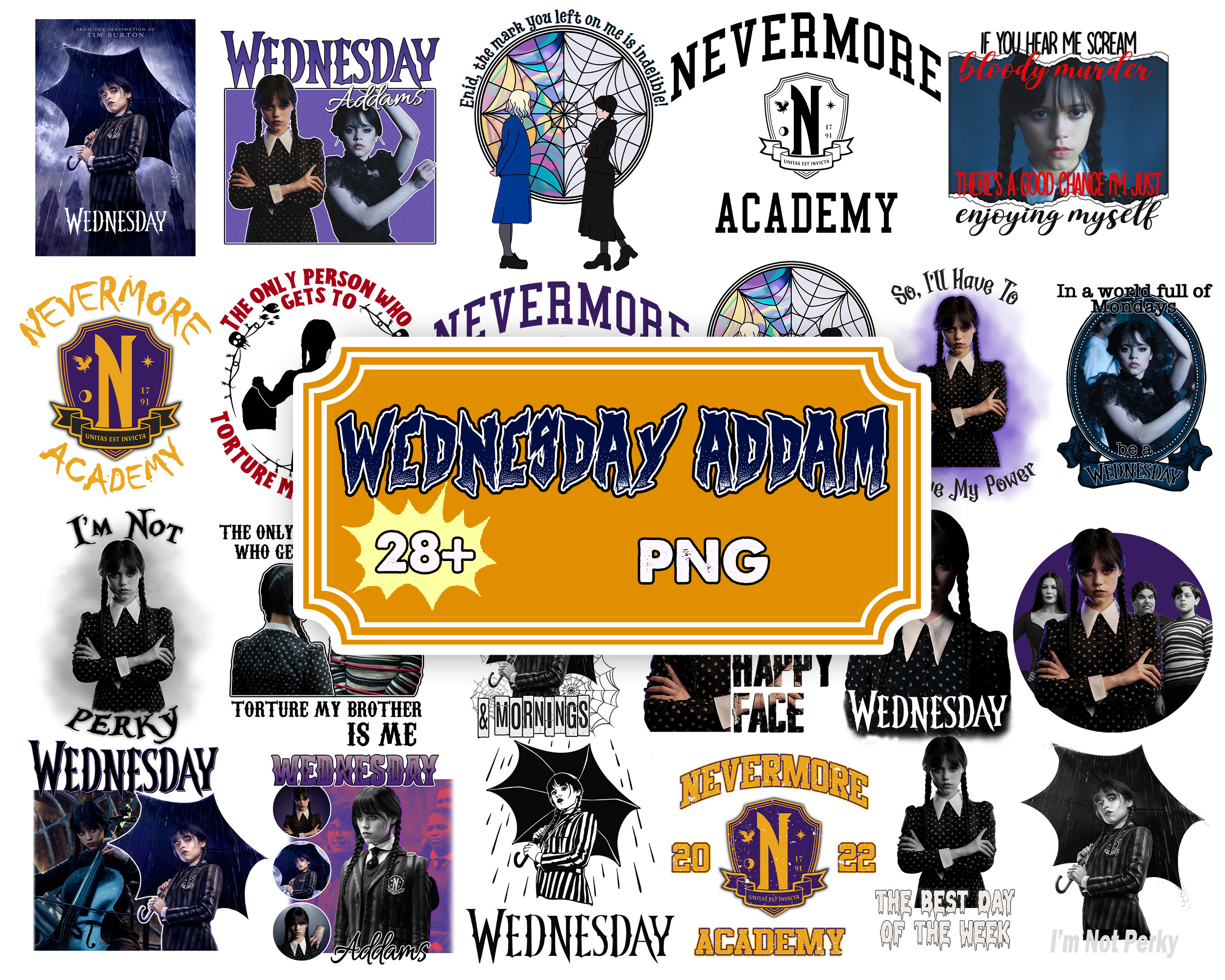 25 Wednesday PNG, wednesday Clipart, Instant Download, wedne | Inspire ...
