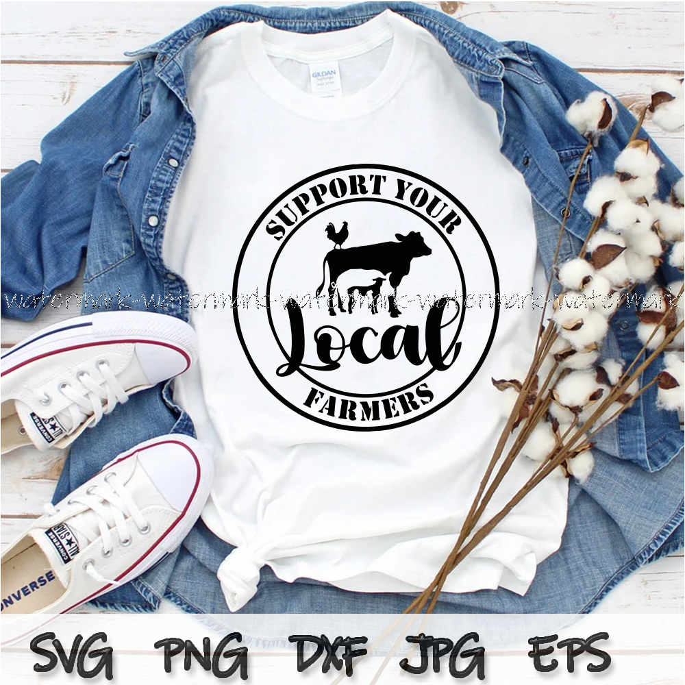Farm Girl svg, Support Your Local Farmers svg, Farmer Shirt | Inspire ...
