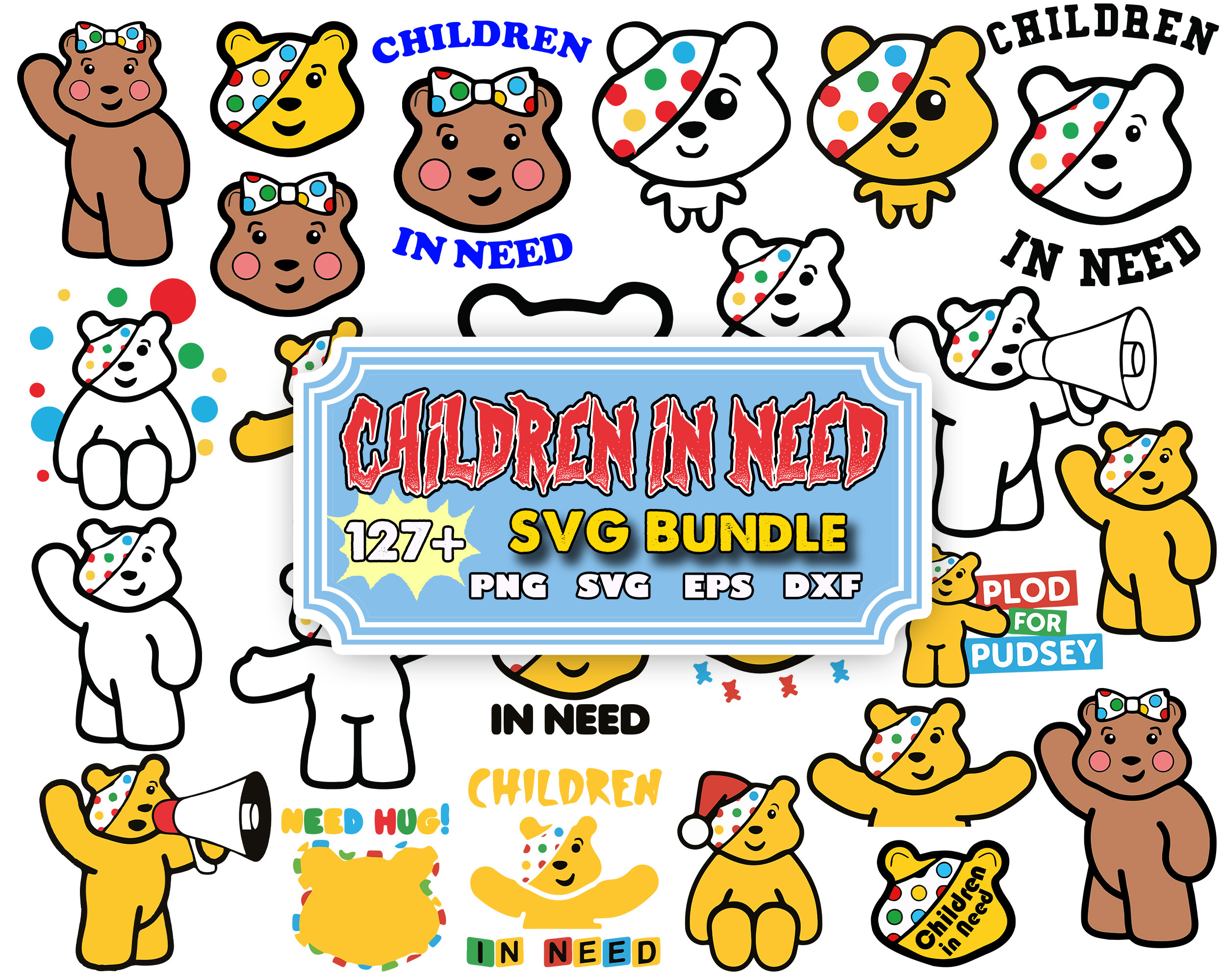 Children in Need Svg Bundle, Children in Need Png, Children | Inspire ...