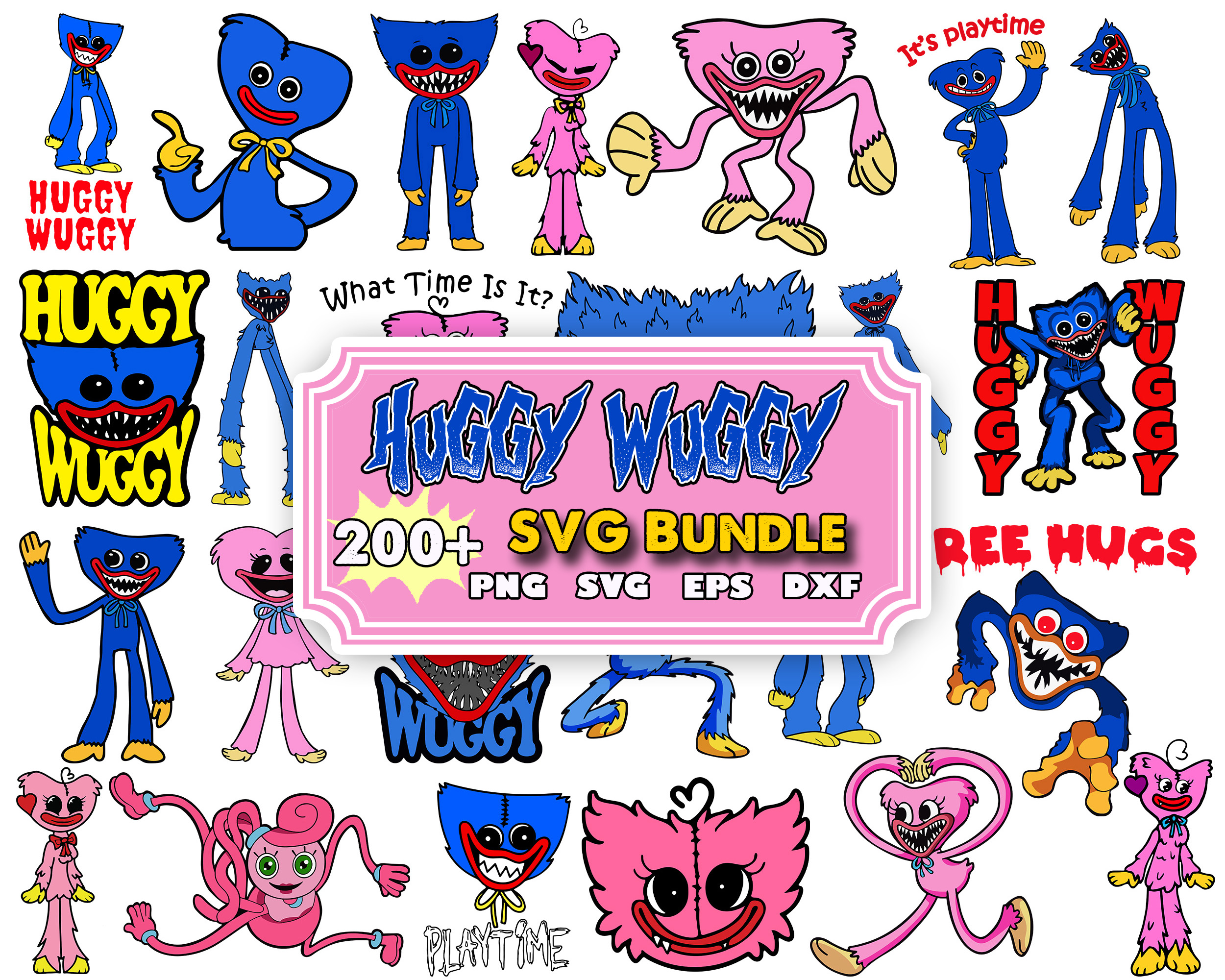 Huggy Wuggy Svg, Kissy Missy Svg, Poppy Playtime Svg, Cutfil | Inspire ...