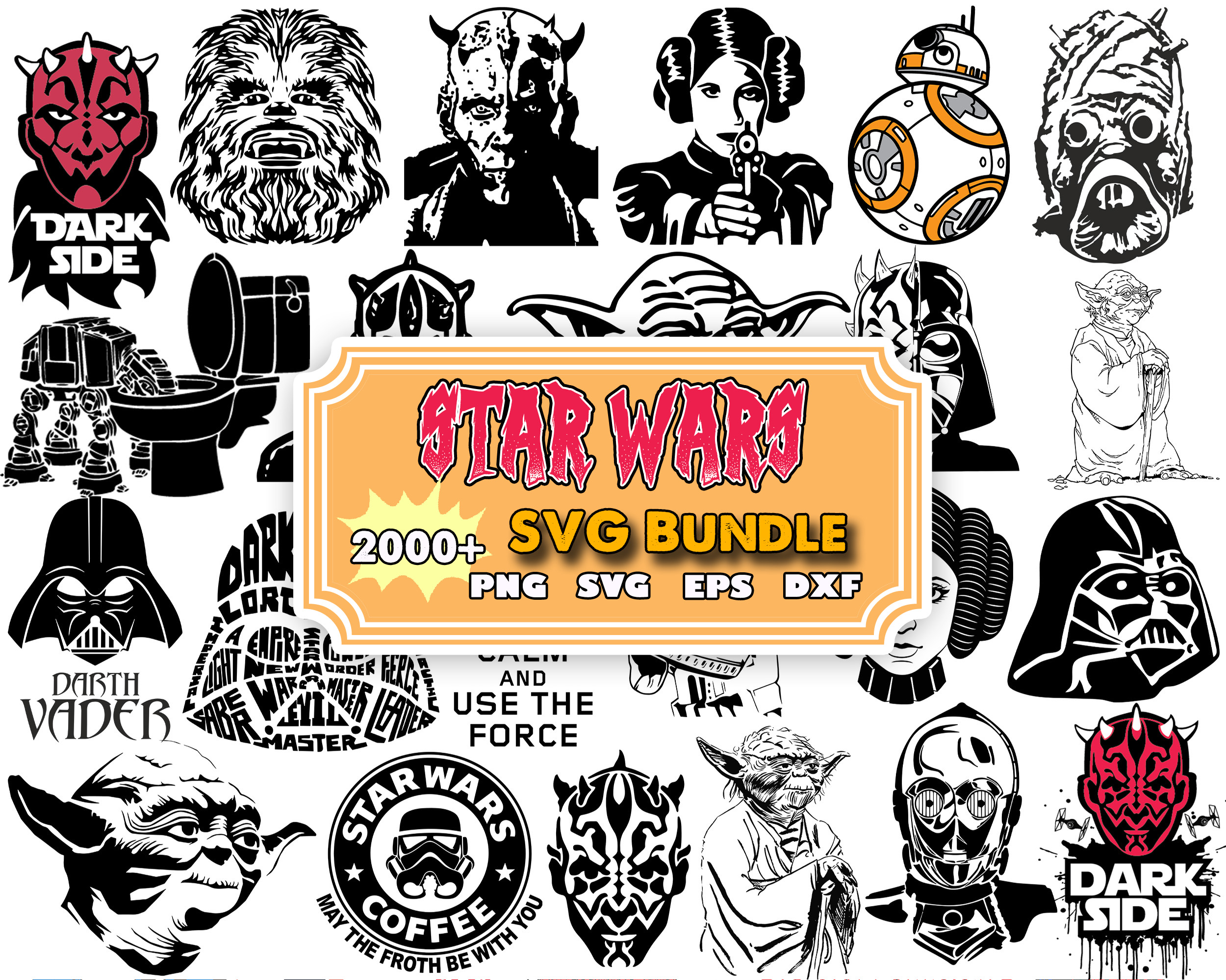 Star wars svg Bundle, Star wars Files, Star Wars Cut files, | Inspire ...
