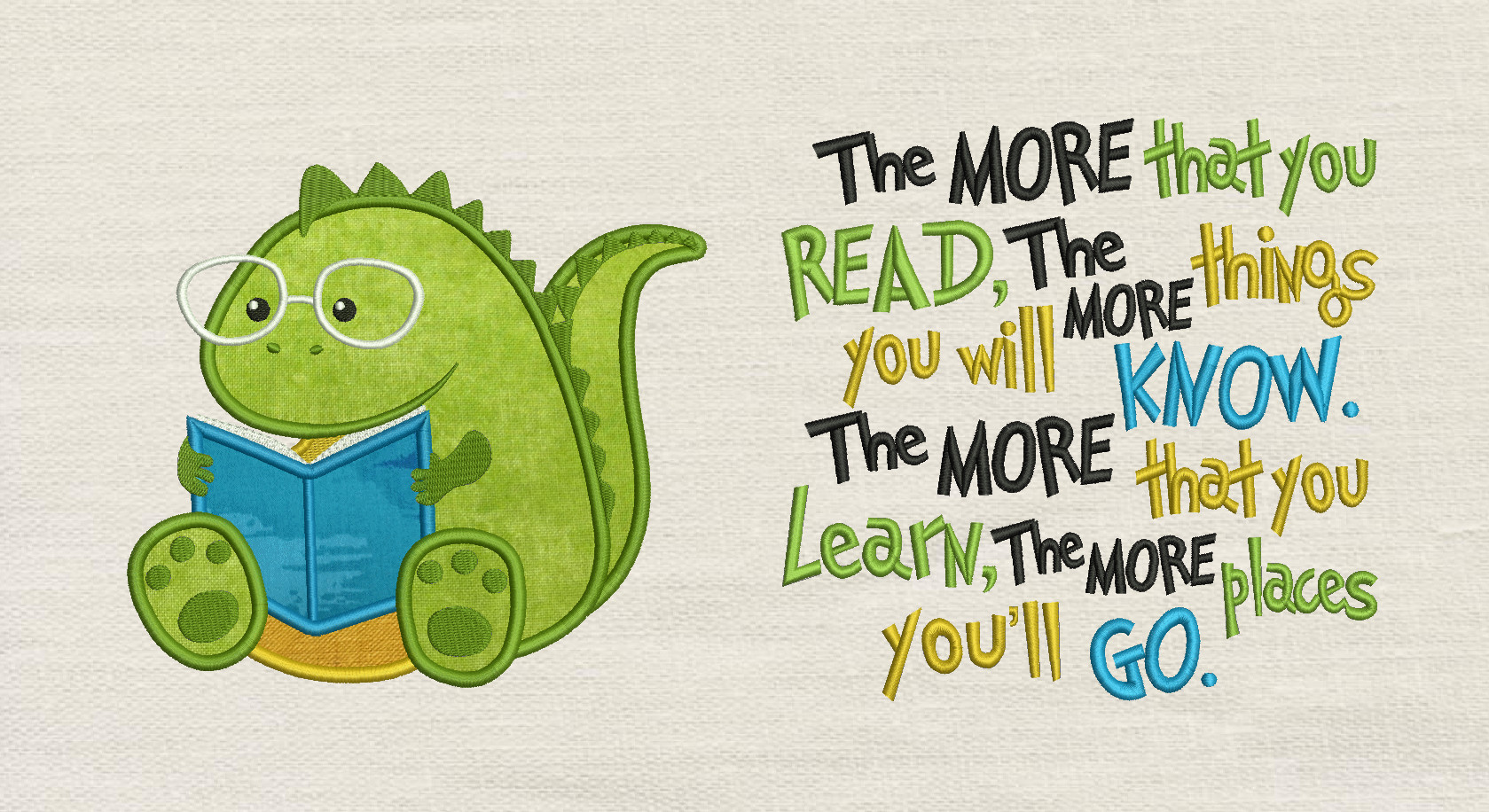 Dinosaur read with the more that you read 2 designs reading | Inspire ...