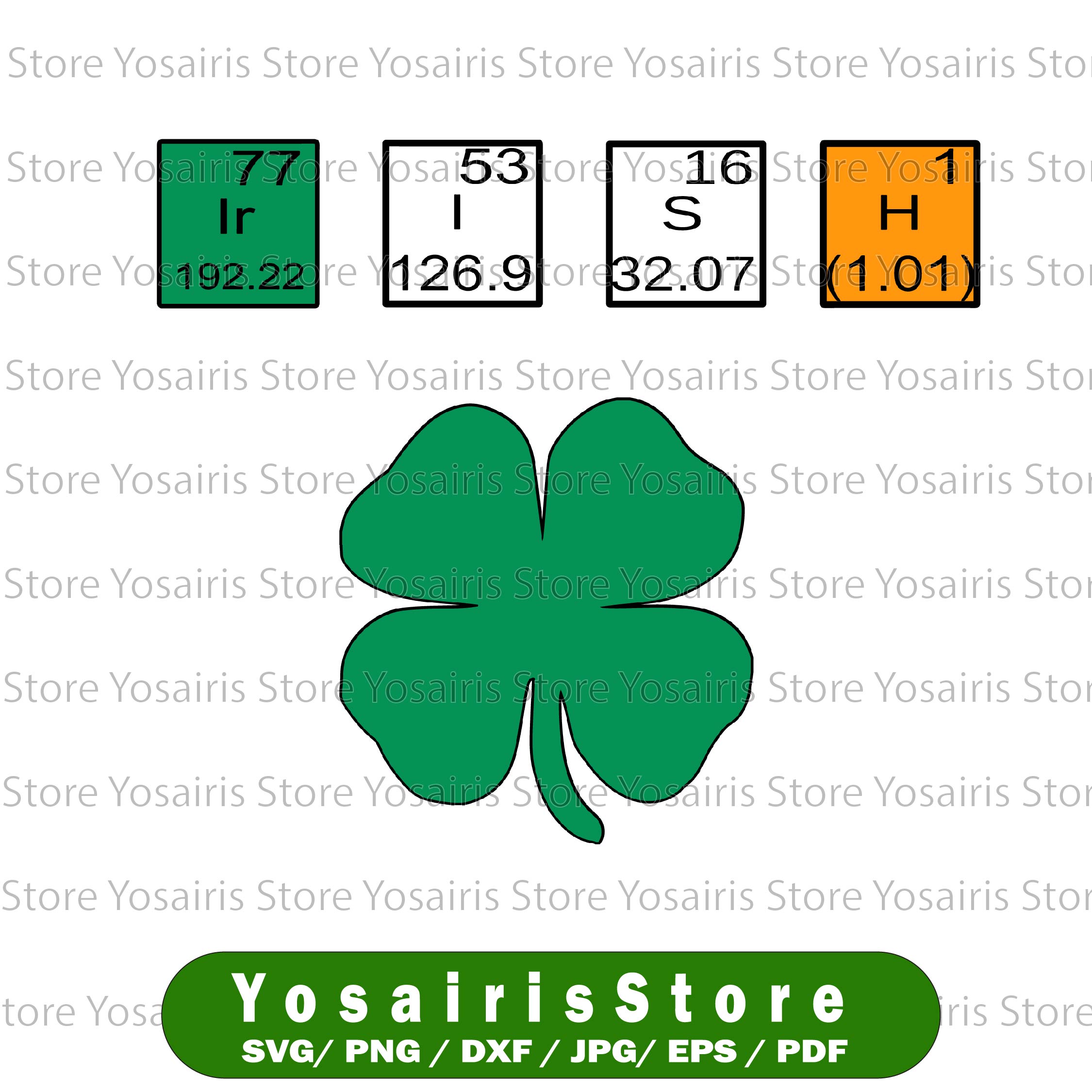 St Patricks'day Shamrock chemical svg, png dxf,eps | Inspire Uplift