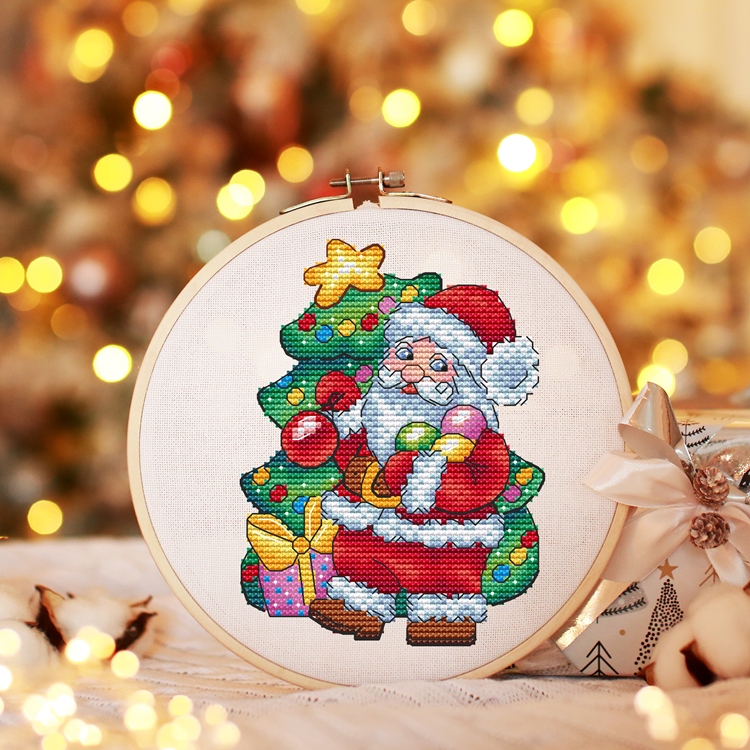 Santa Cross Stitch Pattern Christmas Cross Stitch Pattern | Inspire Uplift