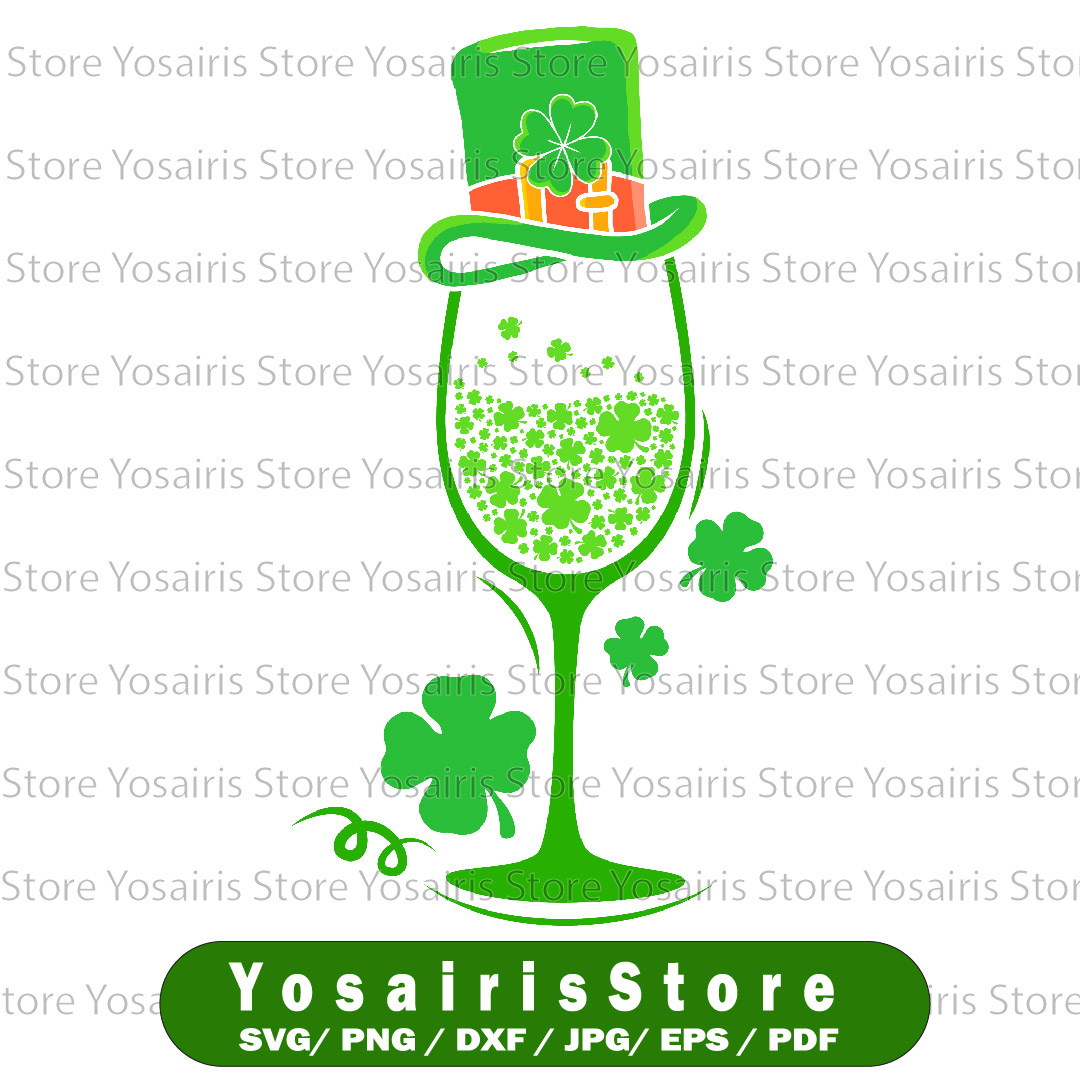 Green Wine Glasses Shamrock PNG File, Drinking Party, Happy | Inspire ...