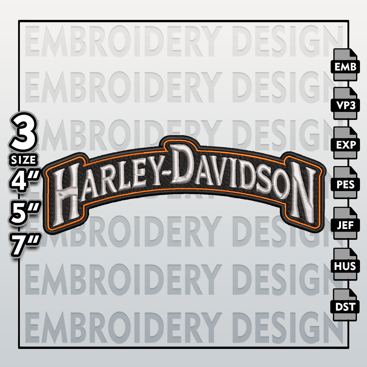 Harley Davidson Embroidery Files, Harley Logo Embroidery Des | Inspire ...