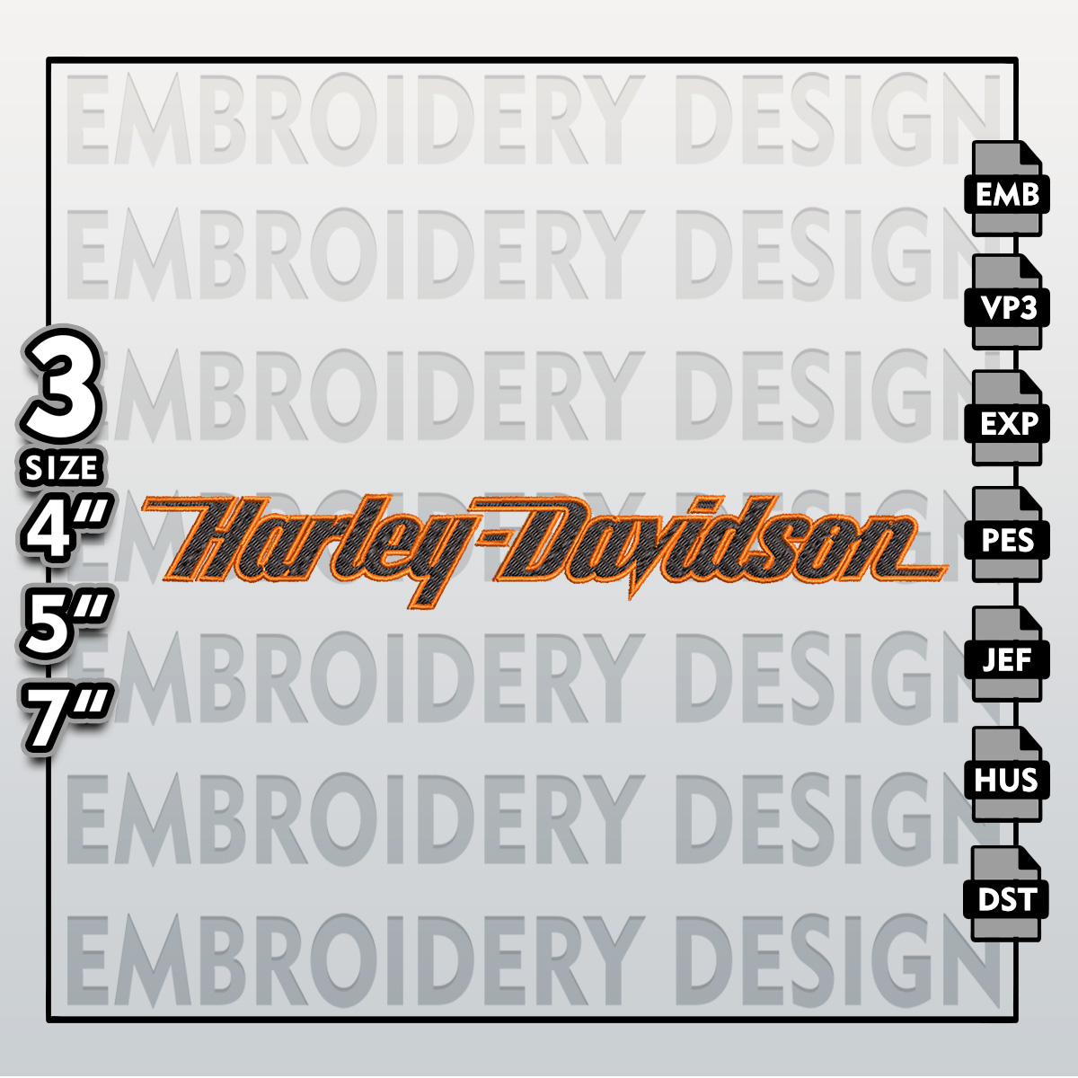 Harley Davidson Embroidery Files, Harley Logo Embroidery Des | Inspire ...