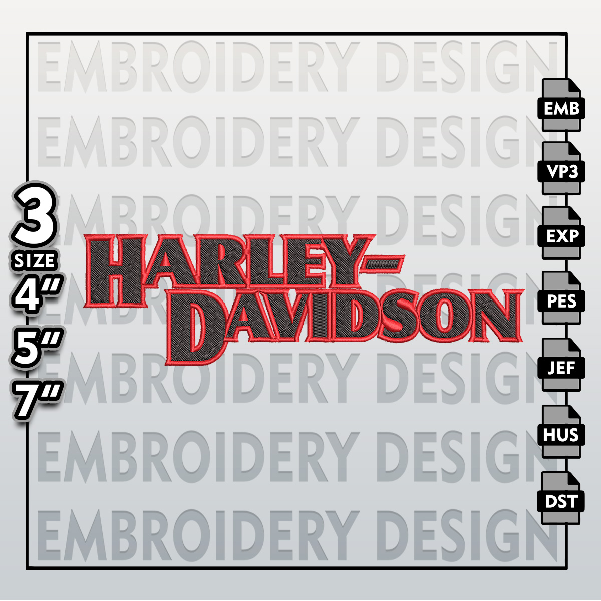 Harley Davidson Embroidery Files, Harley Logo Embroidery Des - Inspire ...