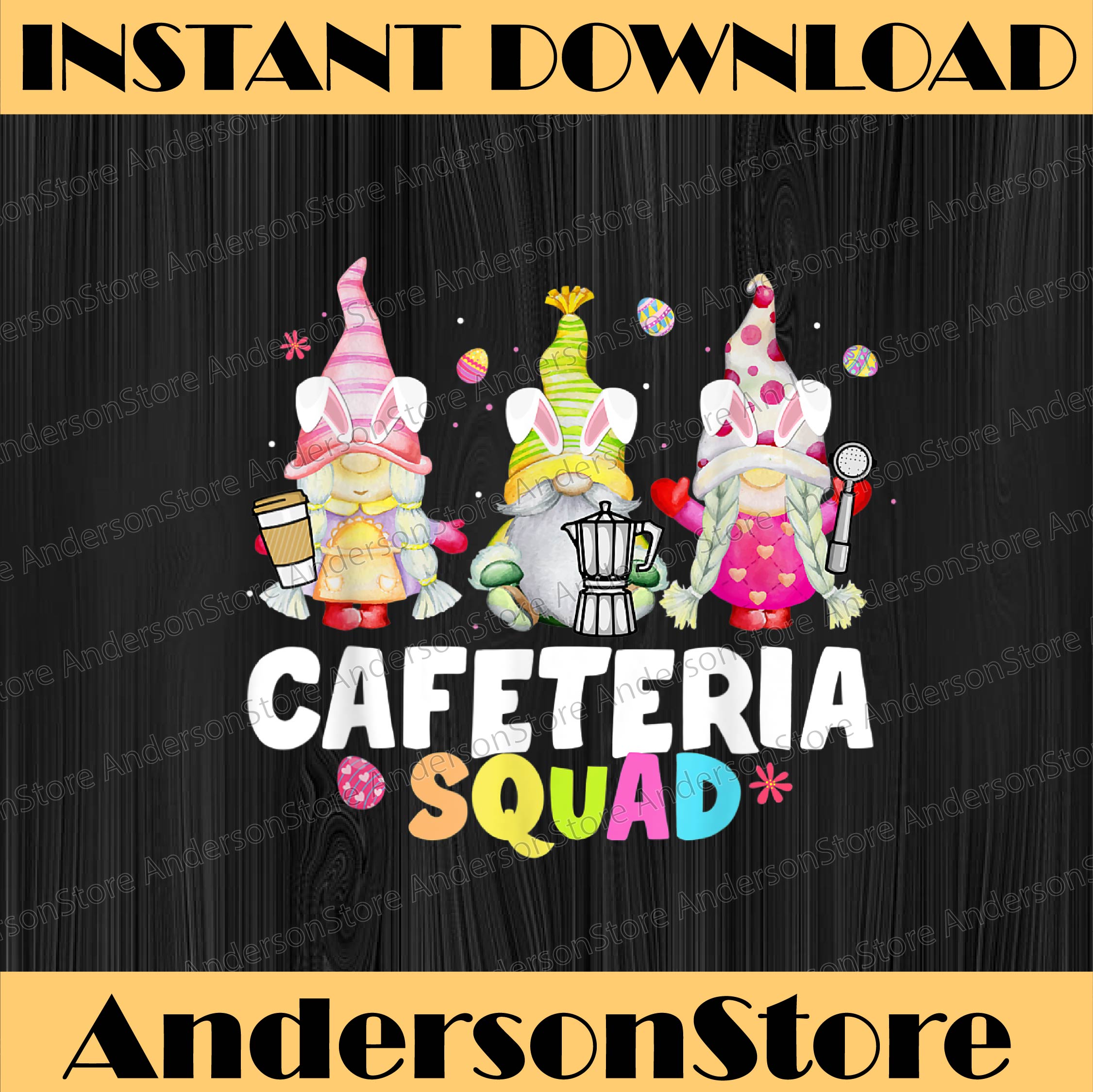 Cute Cafeteria Squad Happy Easter Day Gnome Easter Day Png, - Inspire ...