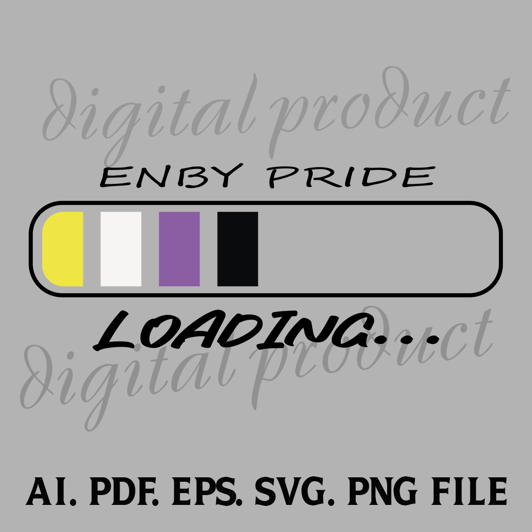 THE NONBINARY PRIDE FLAG LOADING VECTOR SVG.AI.EPS.PDF.PNG D - Inspire ...