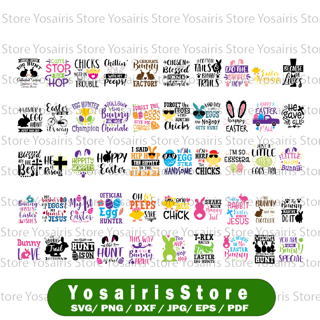 Easter Svg Bundle png dxf Cut File Cricut Cameo Sublimation | Inspire ...