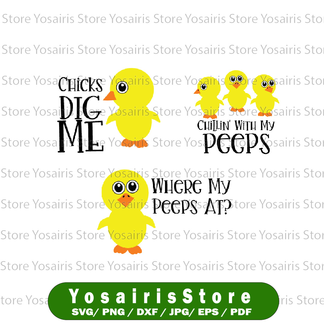 Easter Chick SVG Bundle Funny Kids Easter Signs, Easter Chic | Inspire ...