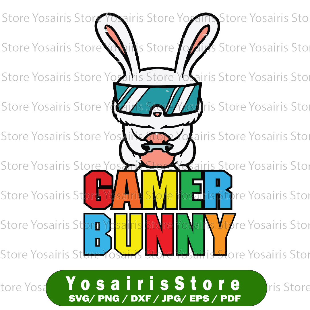 Gamer Bunny Svg, Cute Easter Video Game Svg, Gaming Boys Kid | Inspire ...