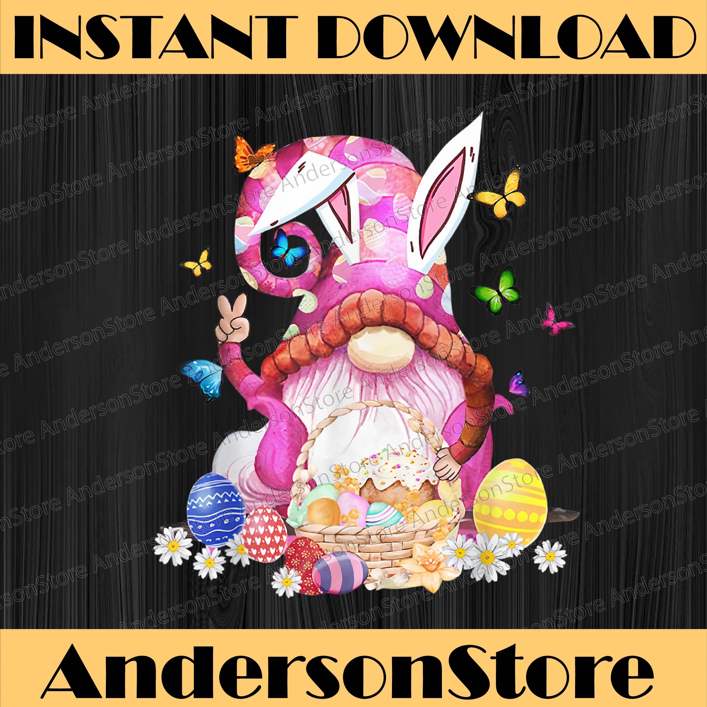 Easter Bunny Spring Gnome Easter Egg Hunting And Basket East | Inspire ...