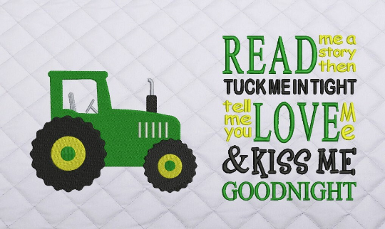 Read me a story with Tractor 2 designs reading pillow-INSTAN | Inspire ...