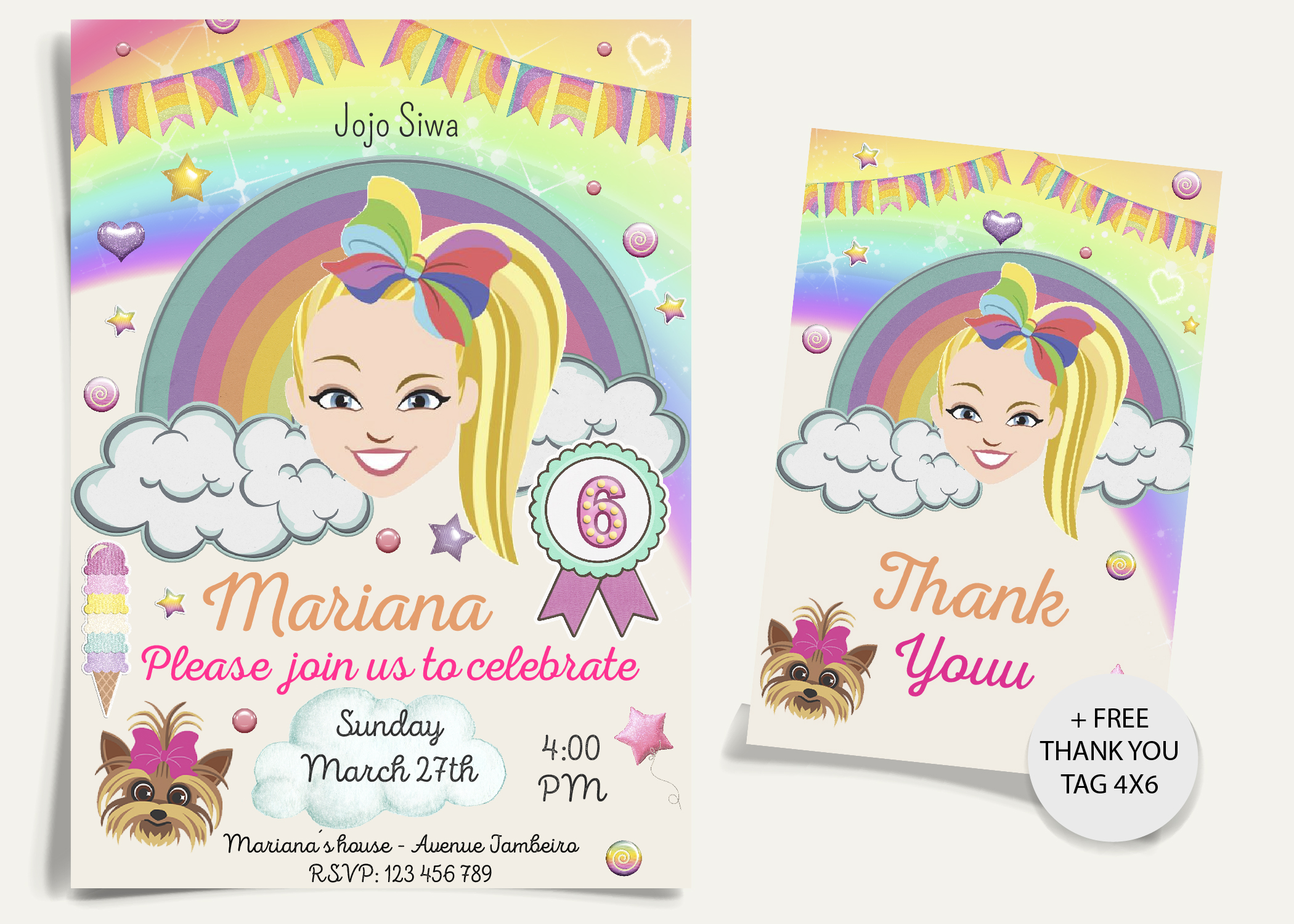 JOJO SIWA invitation | Inspire Uplift