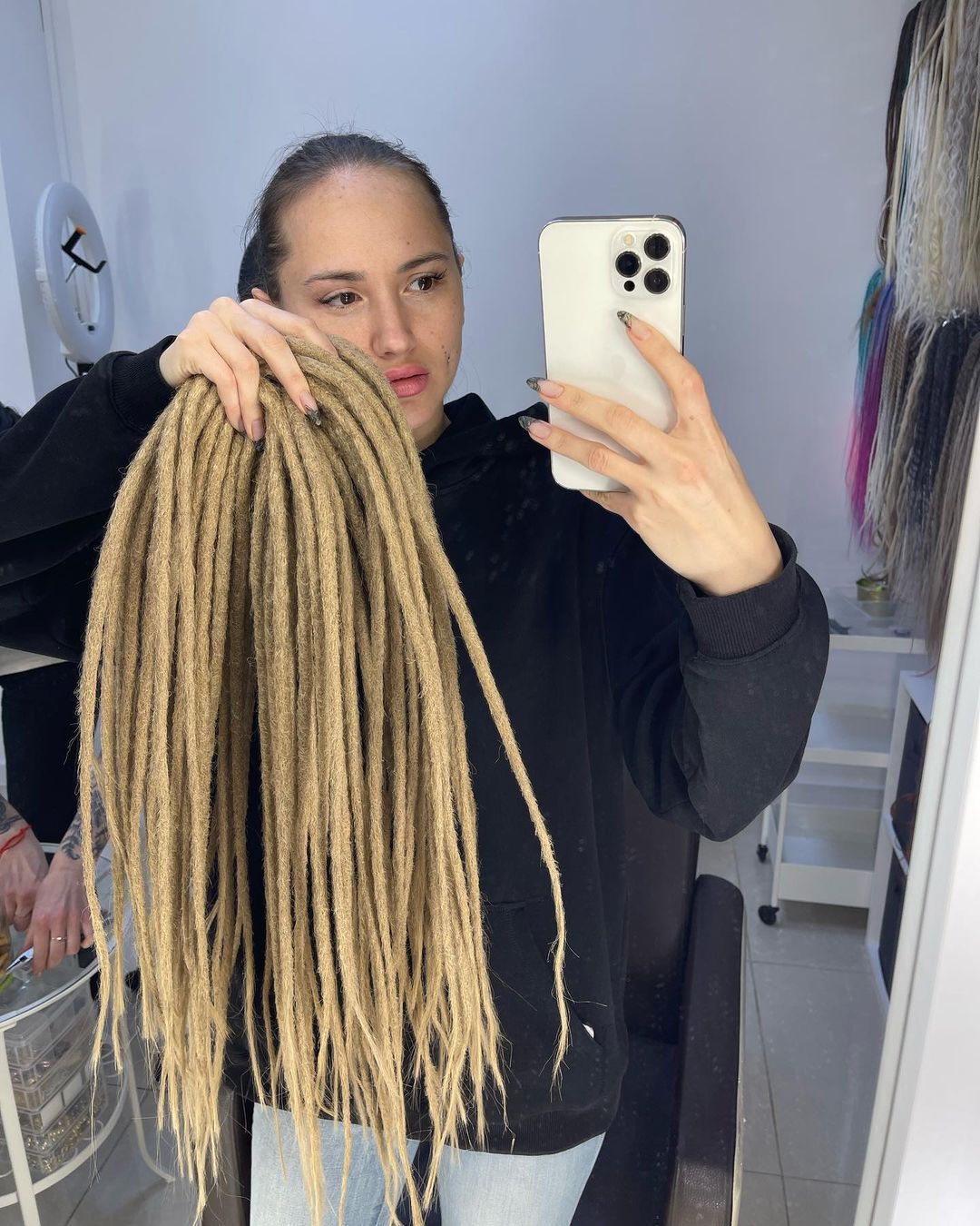 Solid Beige Dreads synthetic crochet double ended de dreadlo - Inspire ...