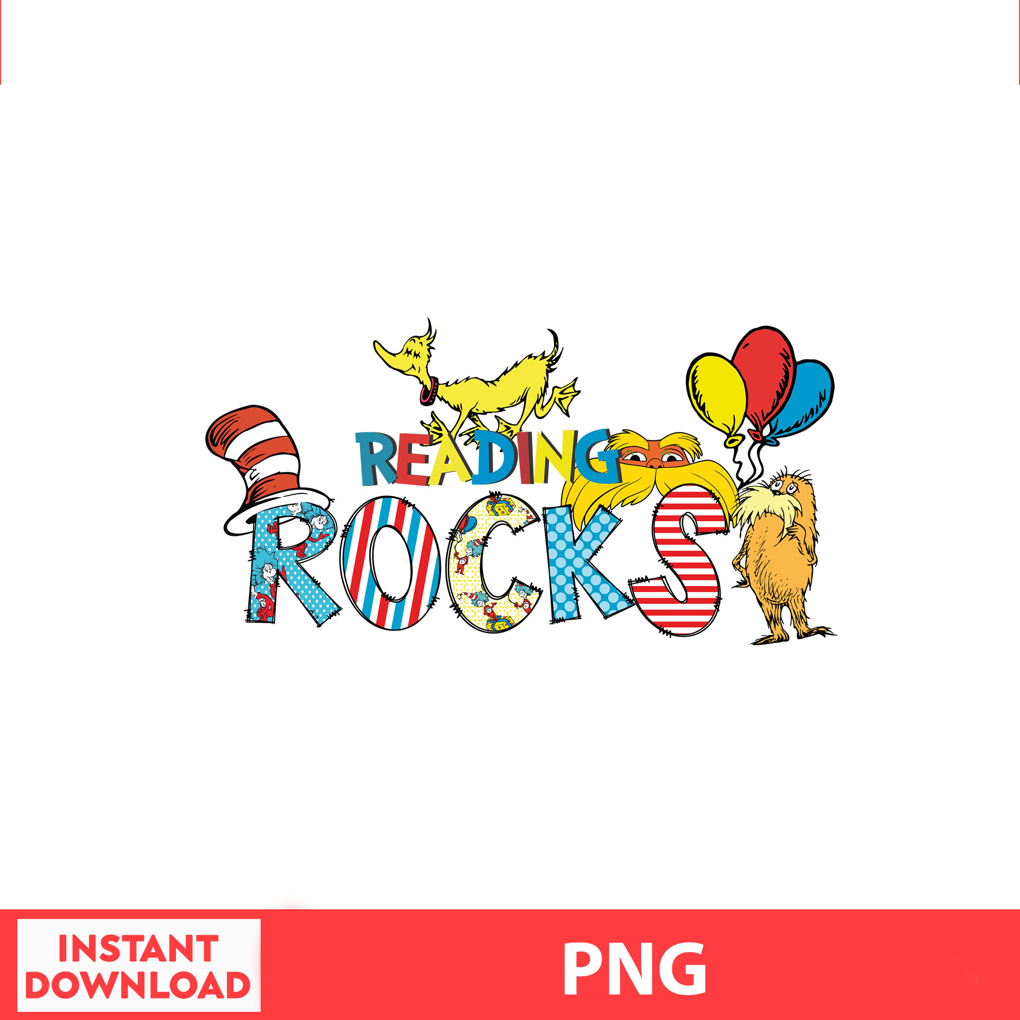 Reading Rocks Dr Seuss Read Horton Marie Thing One Scrapboo | Inspire ...