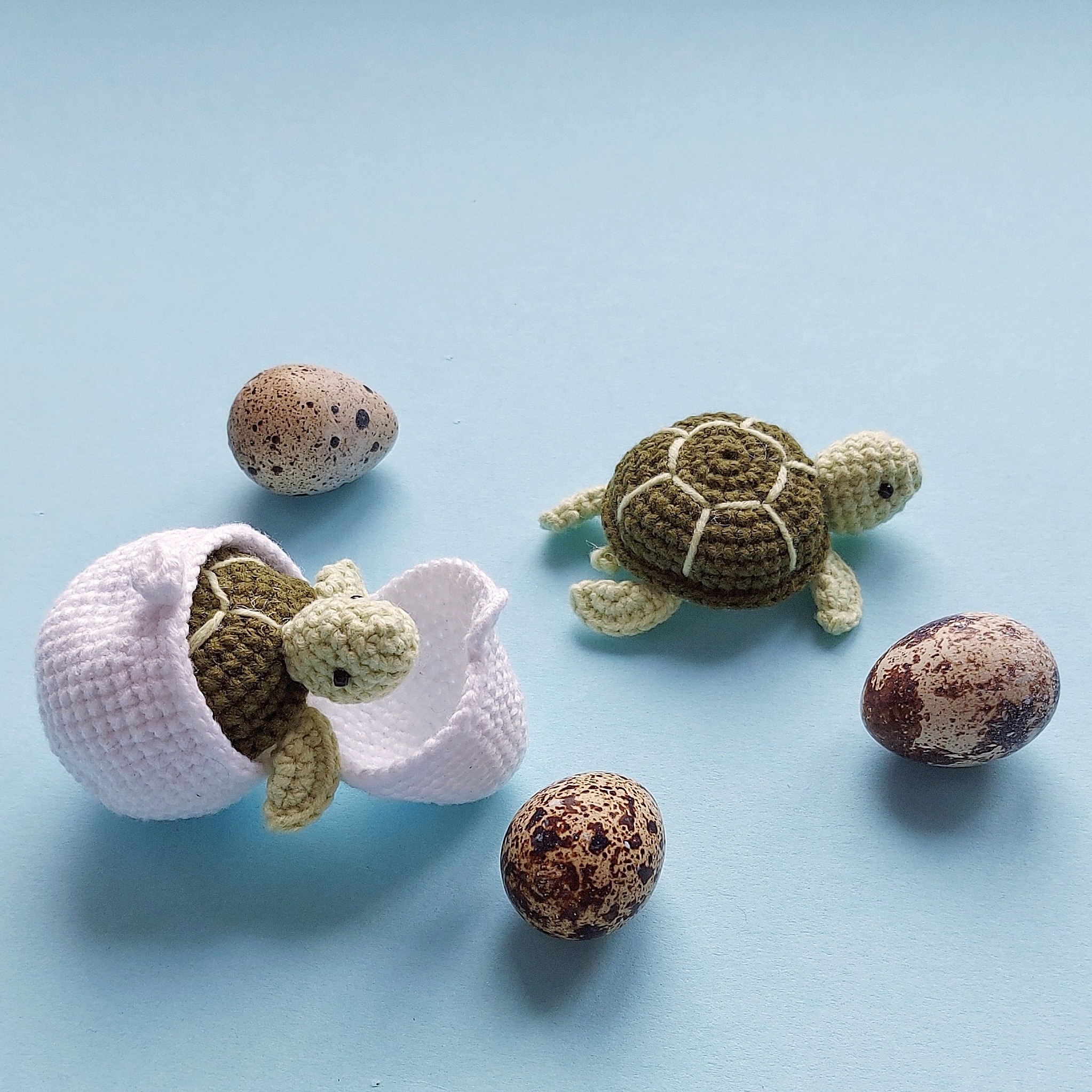 Crochet pattern mini turtle. Realistic stuffed animal. | Inspire Uplift