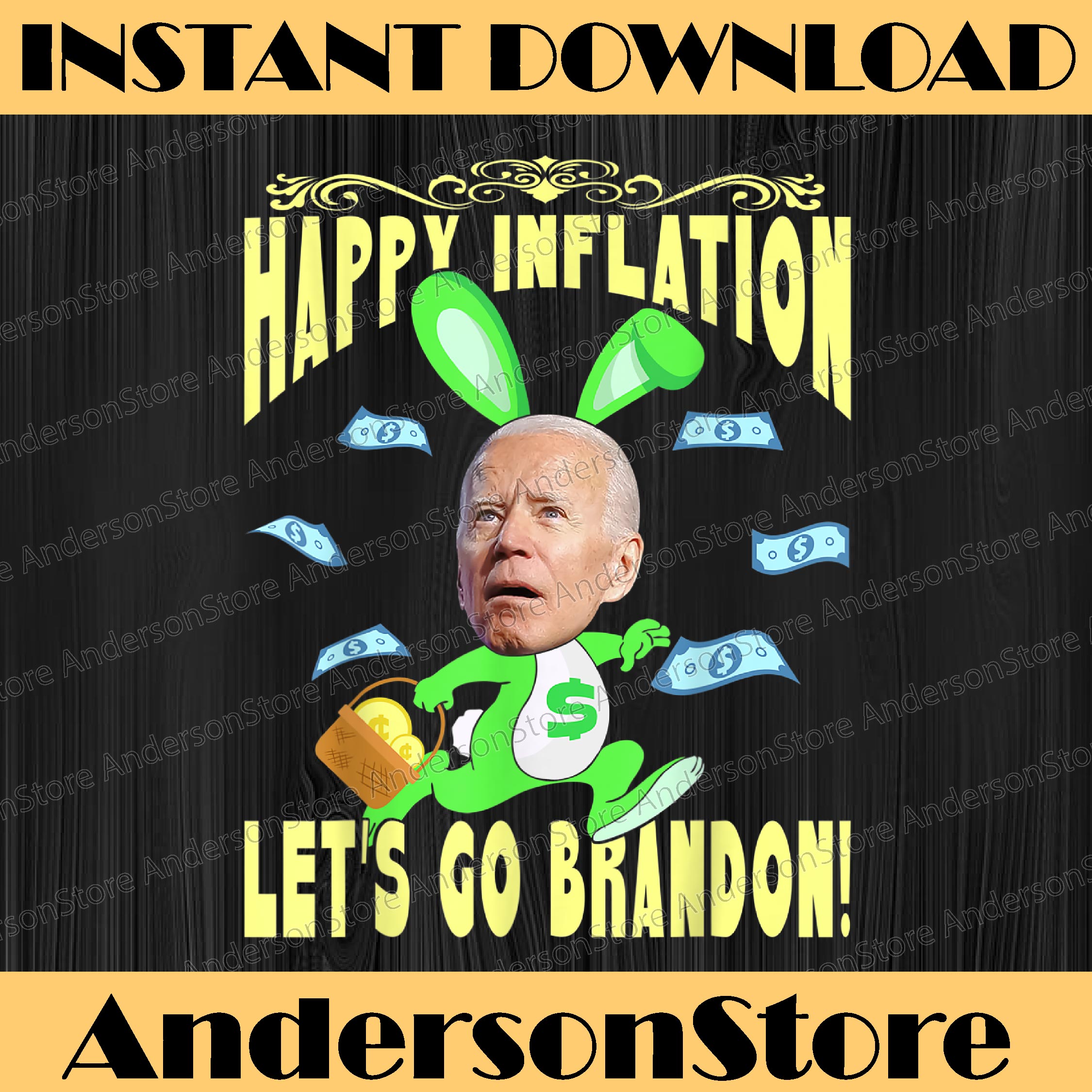 Funny Easter Biden Happy Inflation Bunny Let's Go Brandon Ea | Inspire ...