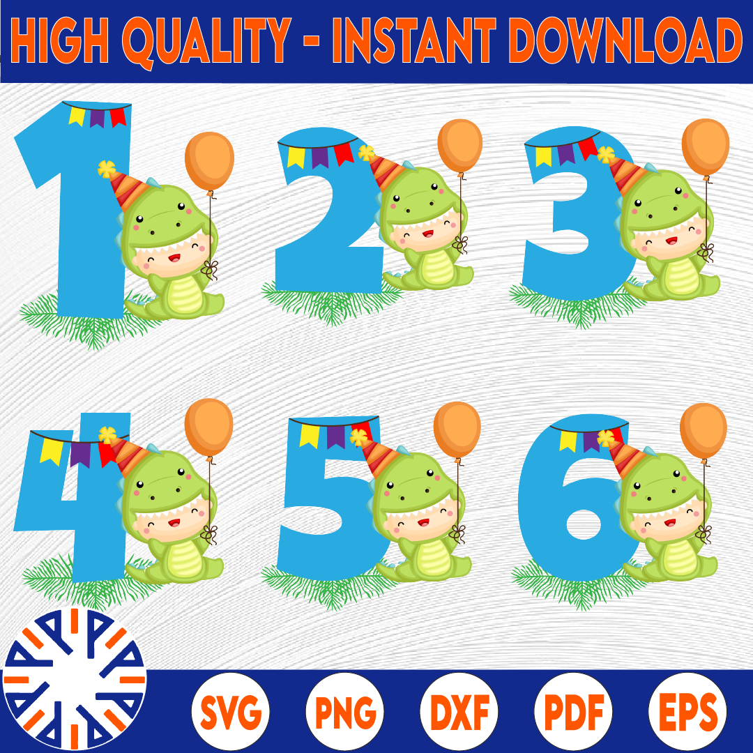 Dinosaur Birthday Party Numbers, Dinosaur t rex Numbers SVG, | Inspire ...