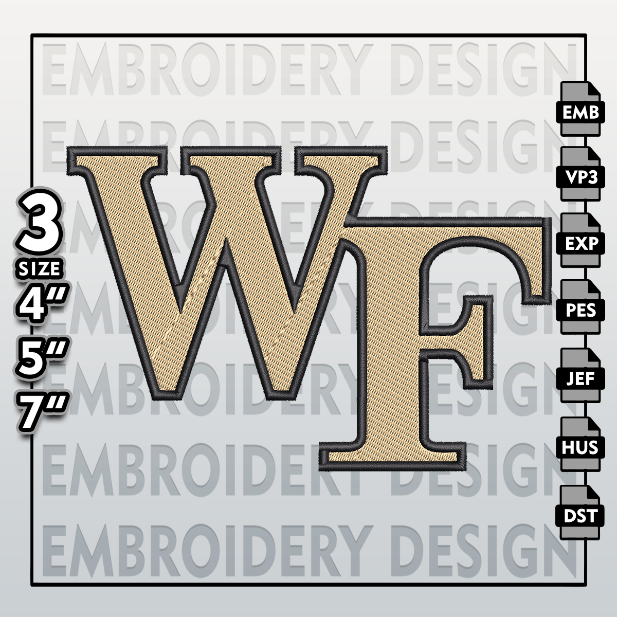 Wake Forest Embroidery Files, NCAA Logo Embroidery Designs, | Inspire ...