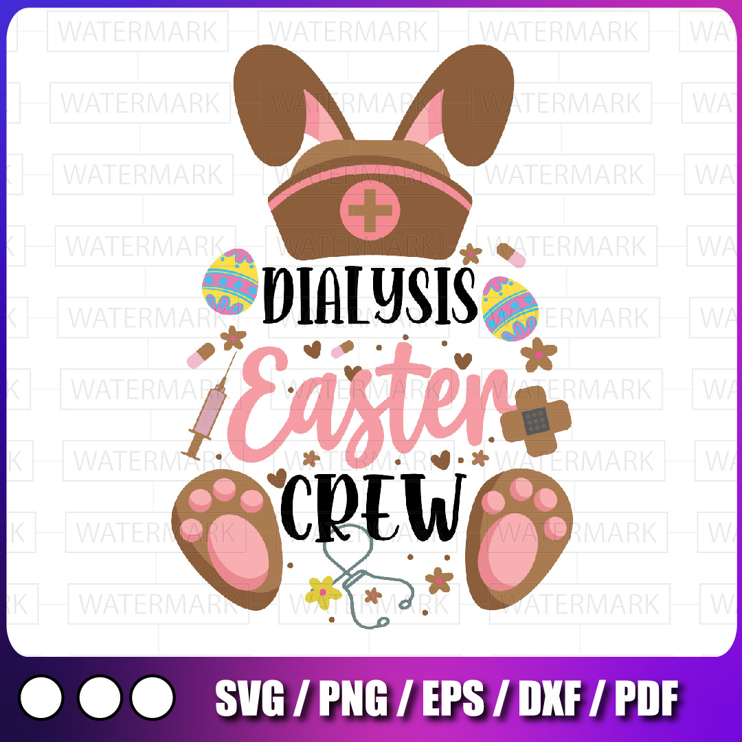 Dialysis Easter Day Nurse Crew Svg, Bunny Ears Dialysis Nurs | Inspire ...