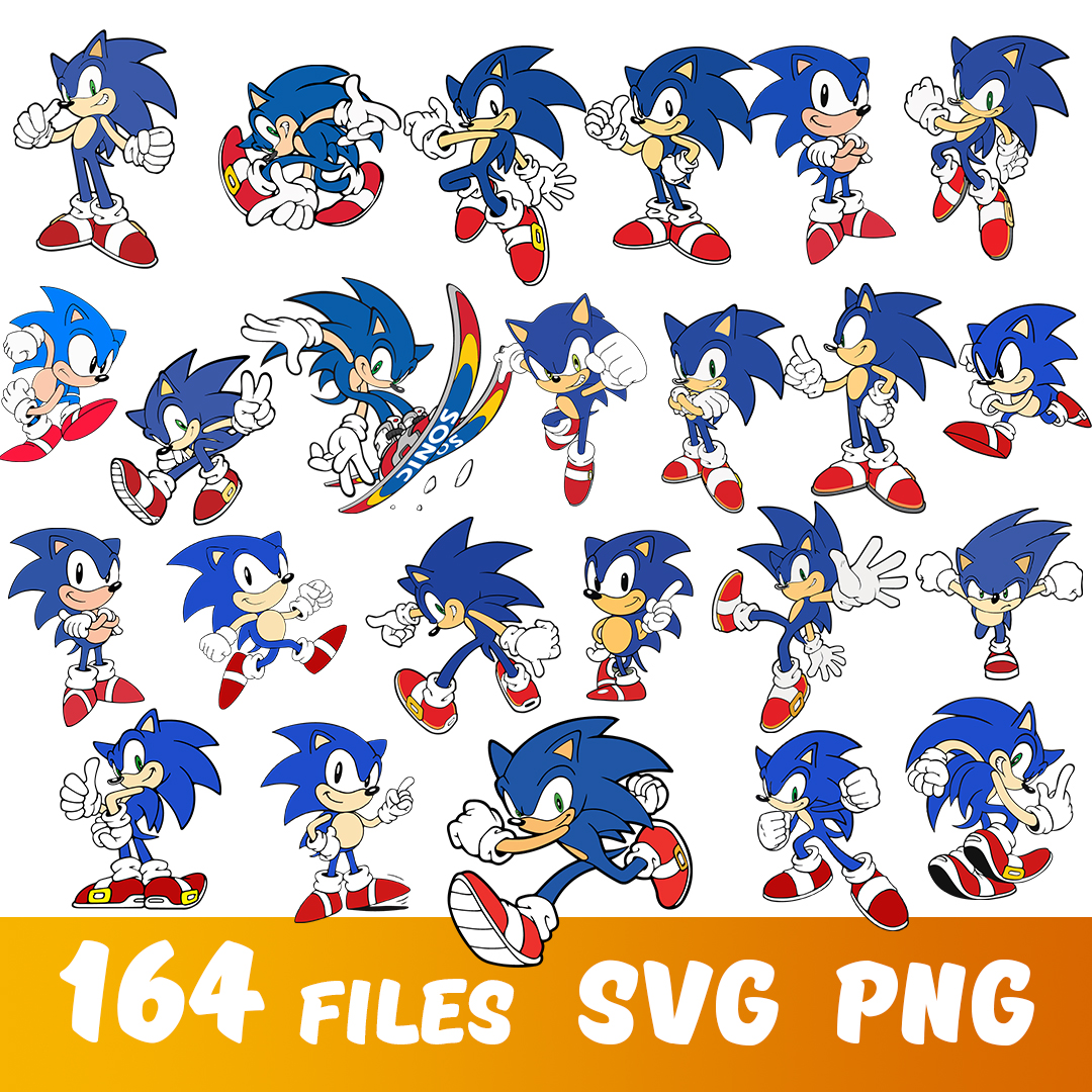 Sonic bundle Svg, Sonic Head Svg, Sonic png, Sonic character - Inspire ...