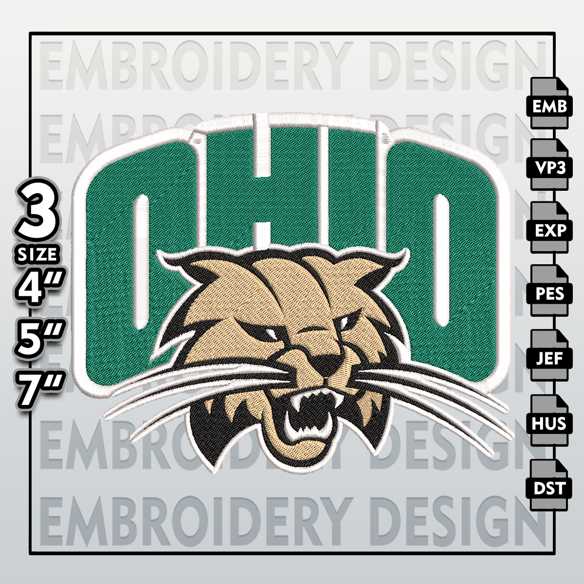 bobcat embroidery design - Inspire Uplift