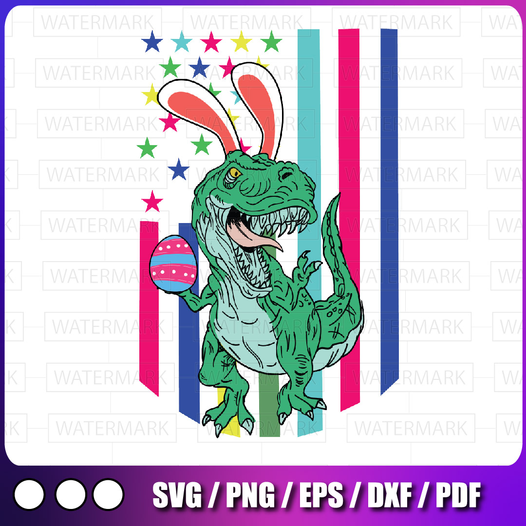 Funny Bunny Ears Egg Easter Day Png, Dinosaur Dino T rex 202 | Inspire ...