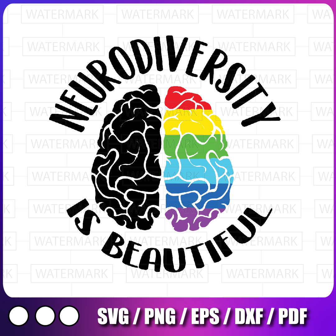 ADHD Autism Awareness Neurodiversity is Beautiful Svg, Embra | Inspire ...