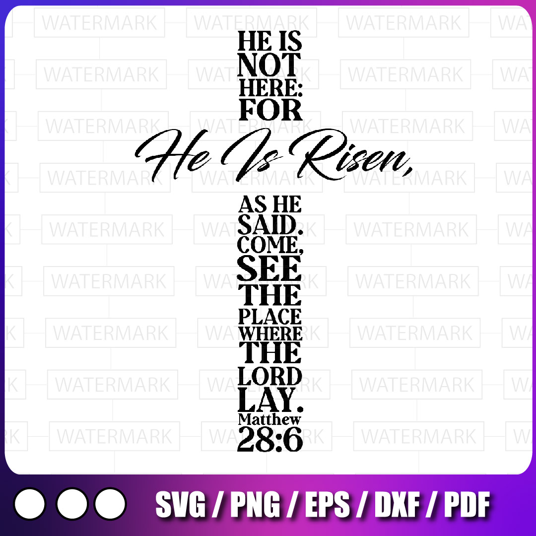 He is Risen Indeed Christian Cross Svg He is Risen Easter Sv | Inspire ...
