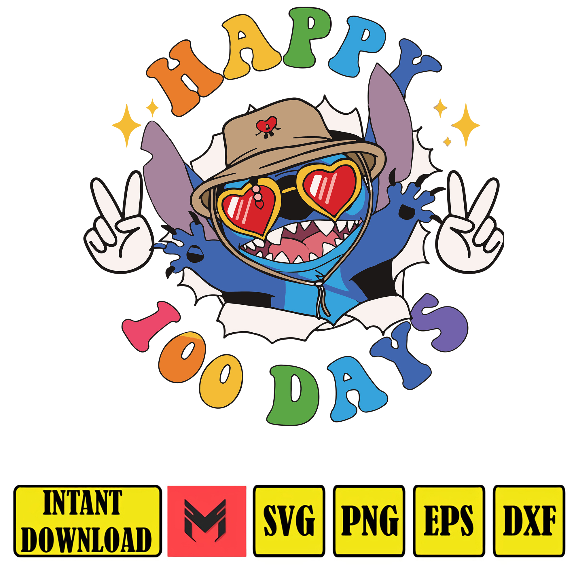 100 Days of School Stitch SVG, Stitch 100 Day of School Svg, - Inspire ...