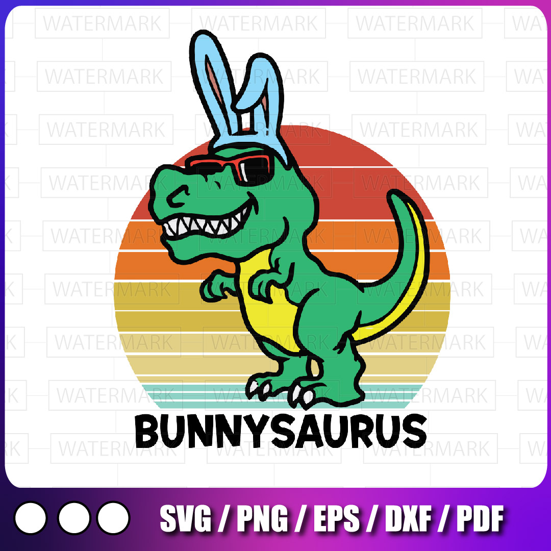 Bunnysaurus Trex Svg, Bunny Easter Dinosaur Svg, Easter Dino | Inspire ...