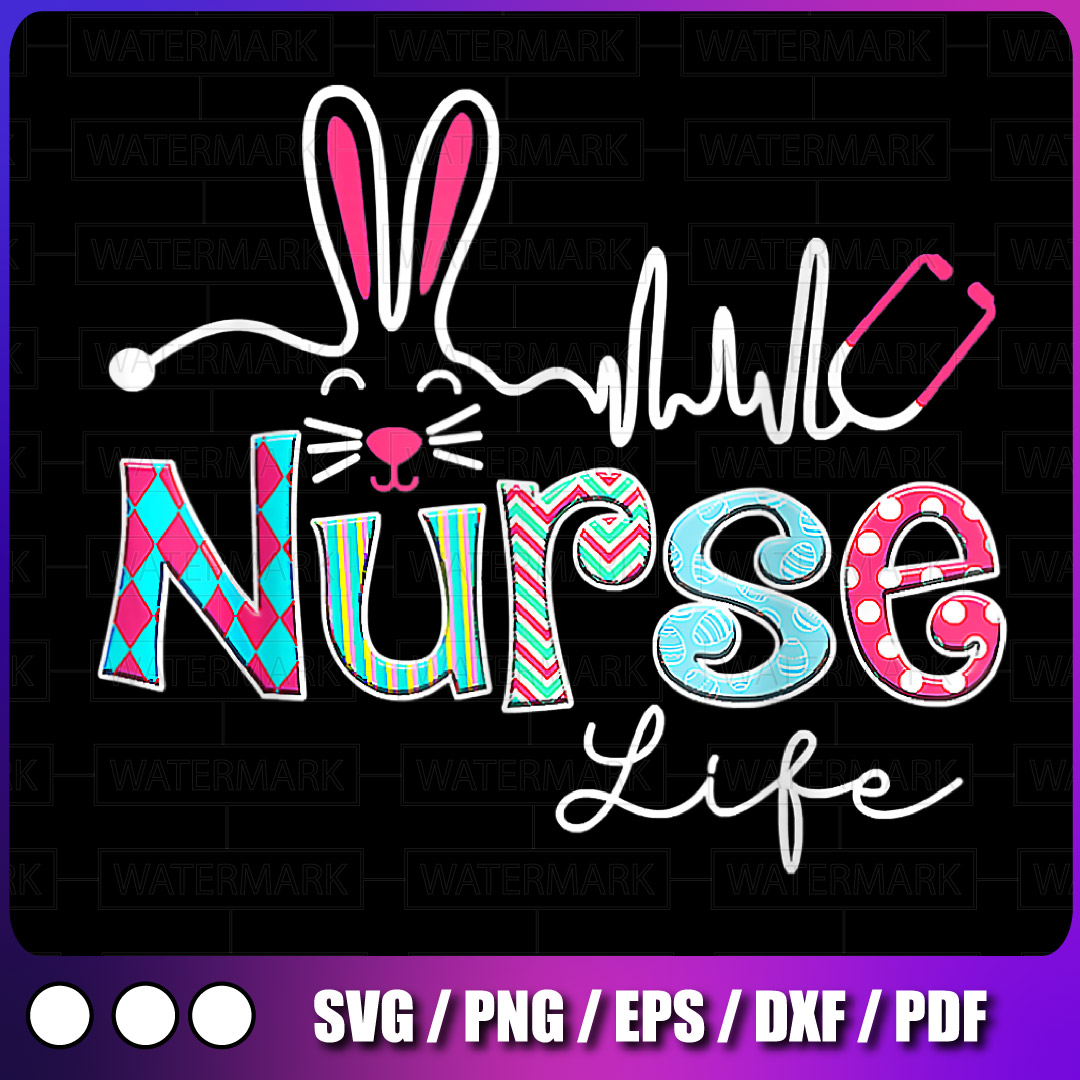 Nurse Life Stethoscope Png, Nursing Cute Easter png, Bunny E | Inspire ...