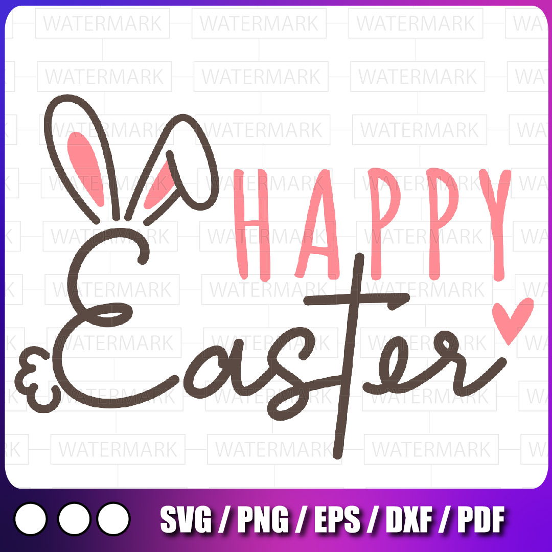 Happy Easter - Instant Digital Download, svg, ai, dxf, eps, | Inspire ...