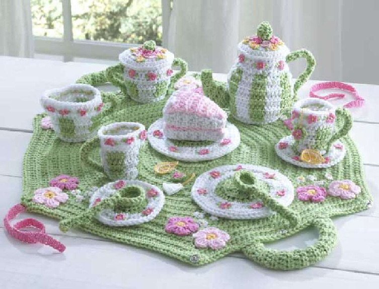 Digital | Crocheted tea set | Knitted crockery | Crochet pat | Inspire ...