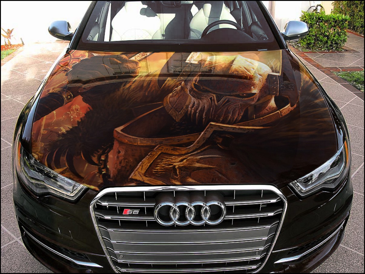 Vinyl Car Hood Wrap Full Color Graphics Decal Fantasy Warrio | Inspire ...