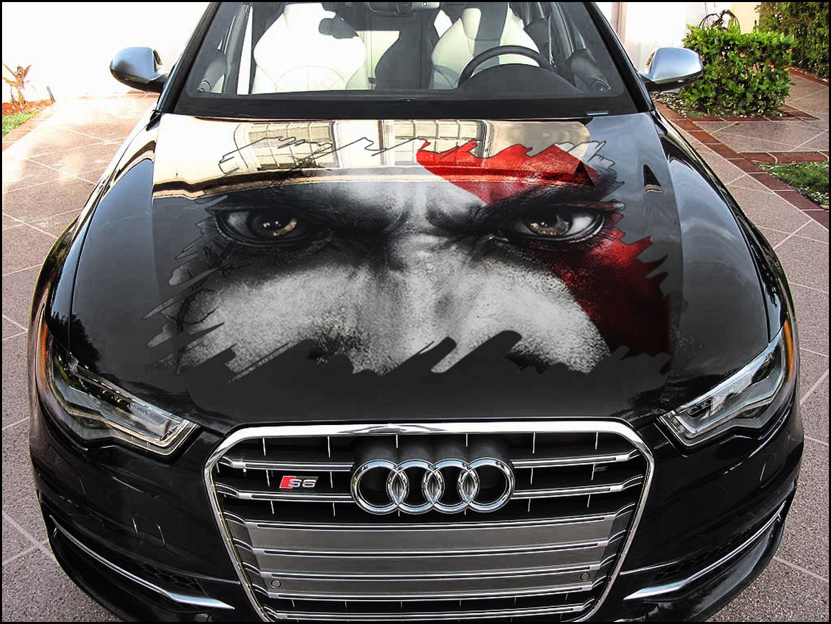 Vinyl Car Hood Wrap Full Color Graphics Decal Ghost Rider St - Inspire ...